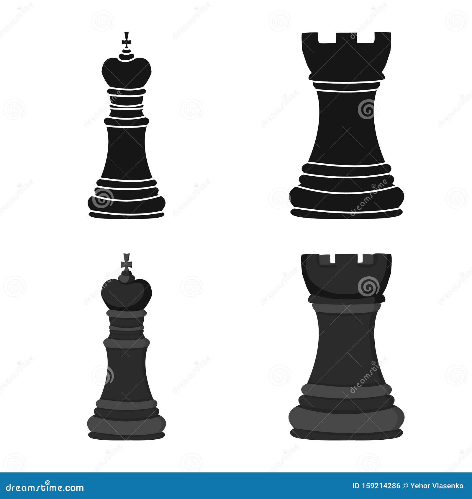 Vector Design of Checkmate and Thin Symbol. Set of Checkmate and Target ...