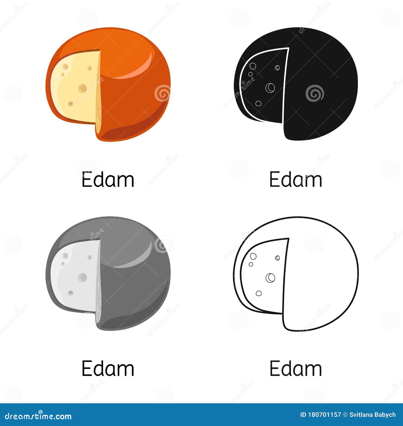 Vector Design of Cheese and Edem Symbol. Graphic of Cheese and Block ...