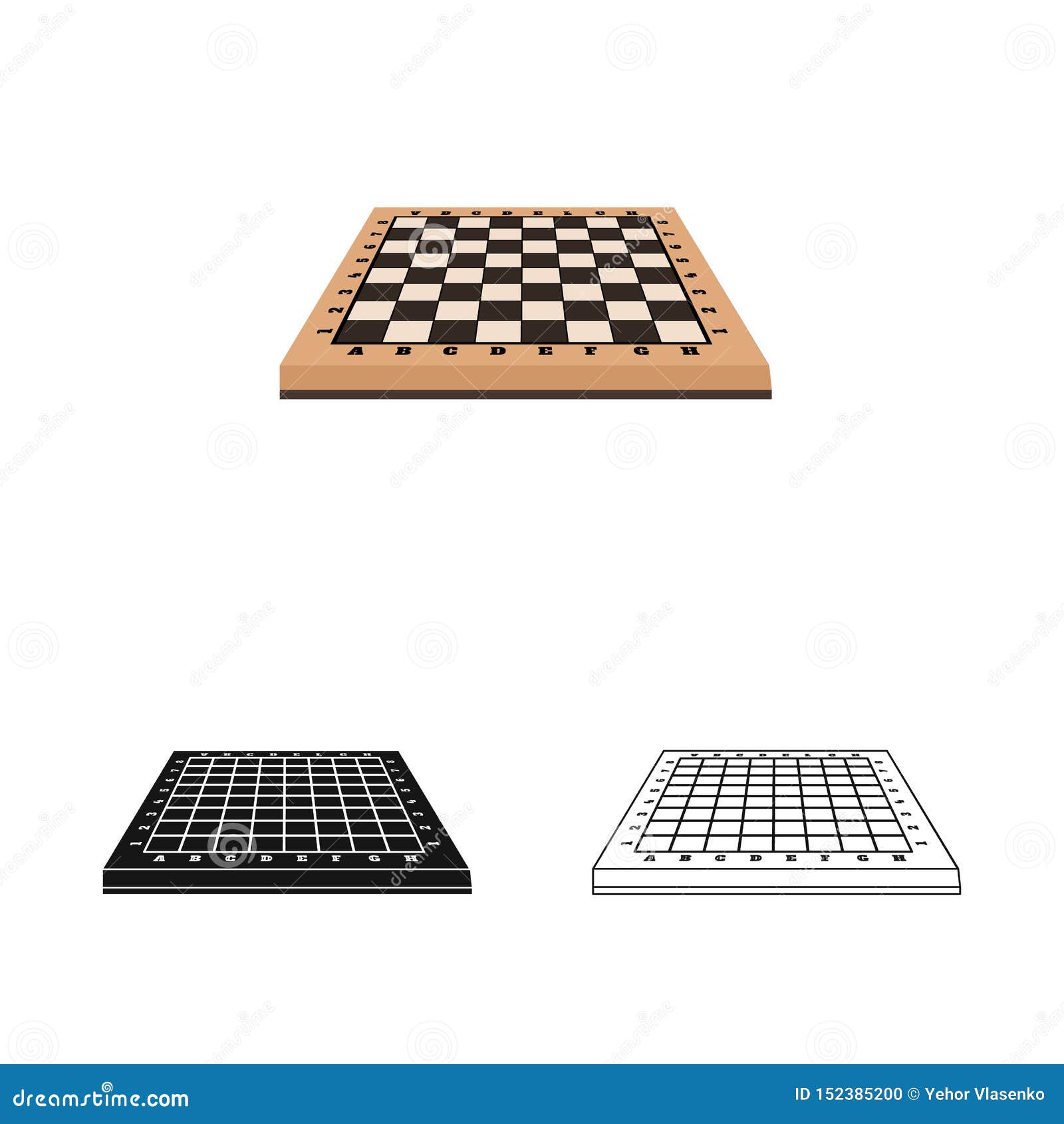 Vector Design of Chessboard and Board Logo. Set of Chessboard and Empty ...