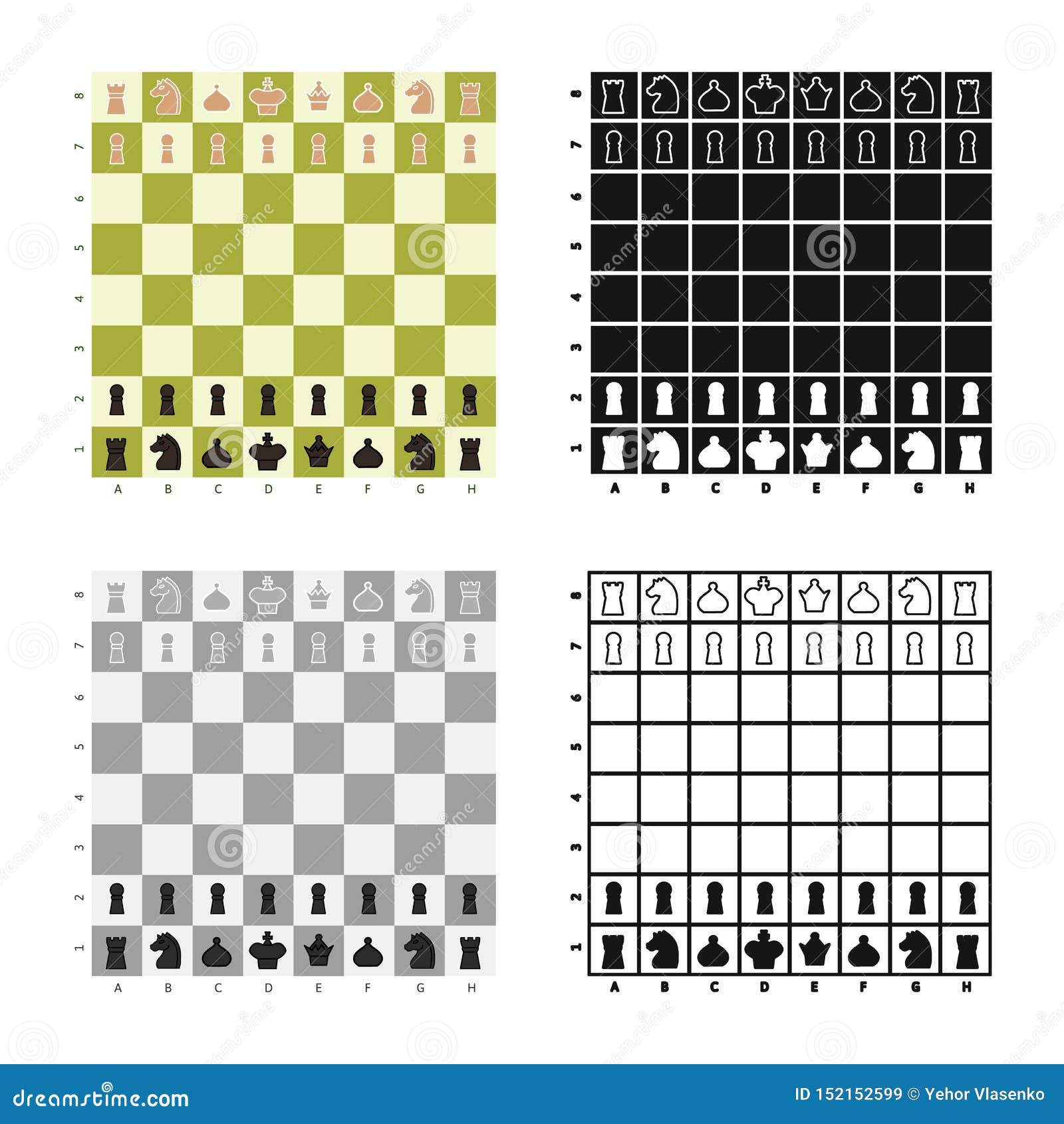 Isolated Object of Chessboard and Board Symbol. Collection of ...