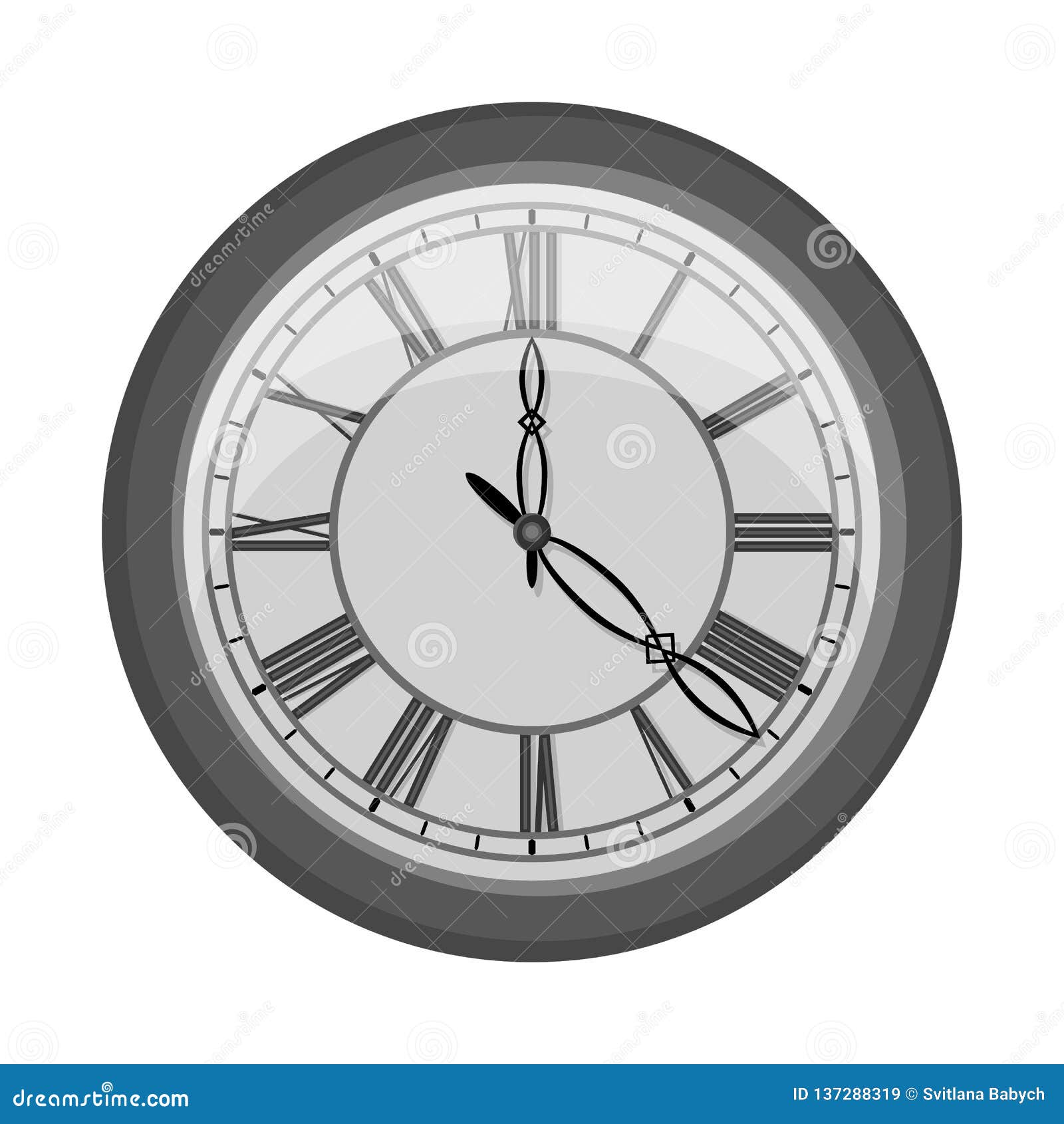 Vector Design of Clock and Time Symbol. Collection of Clock and Circle ...