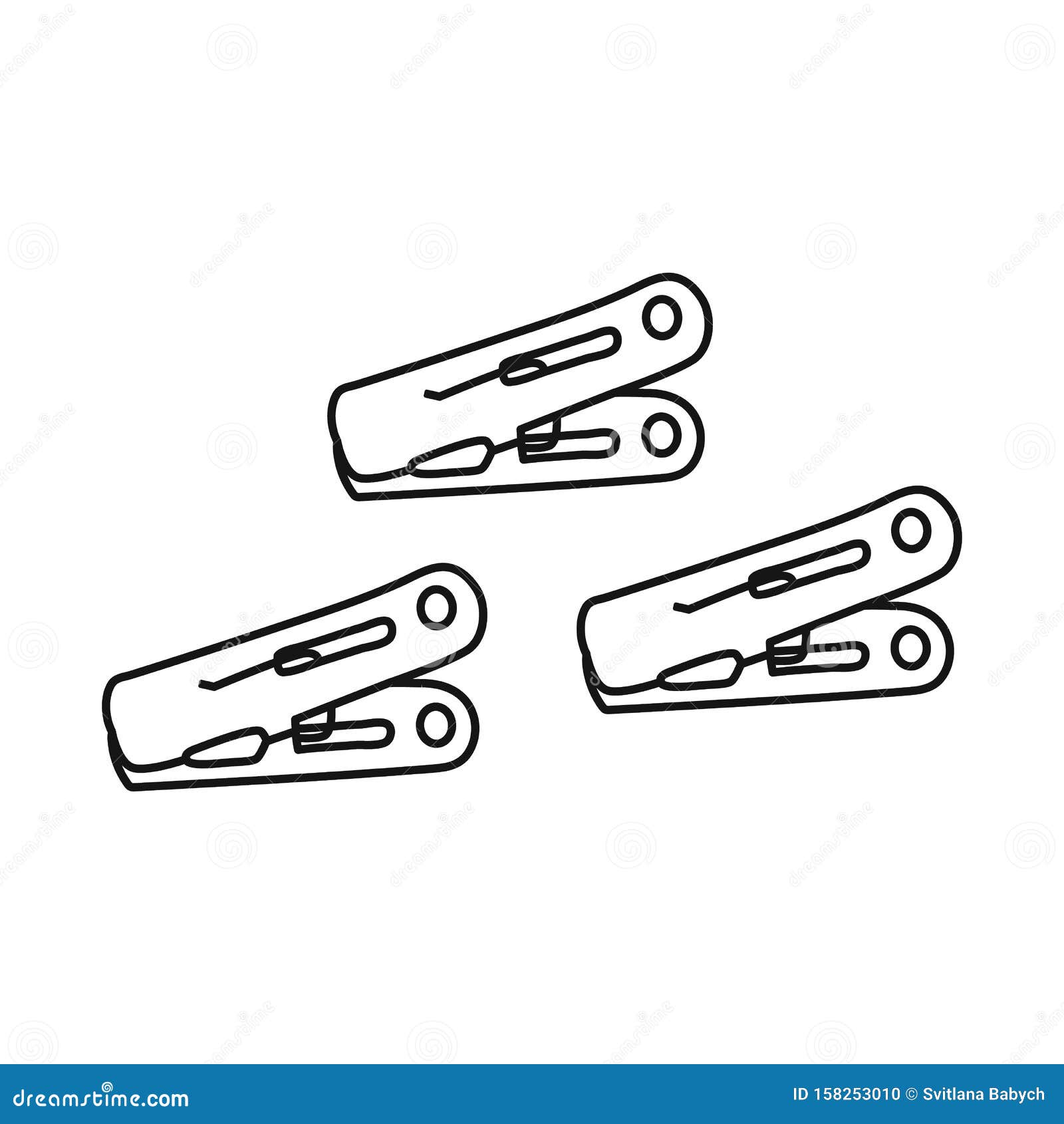 Vector Design of Clothespeg and Peg Logo. Set of Clothespeg and Washing ...