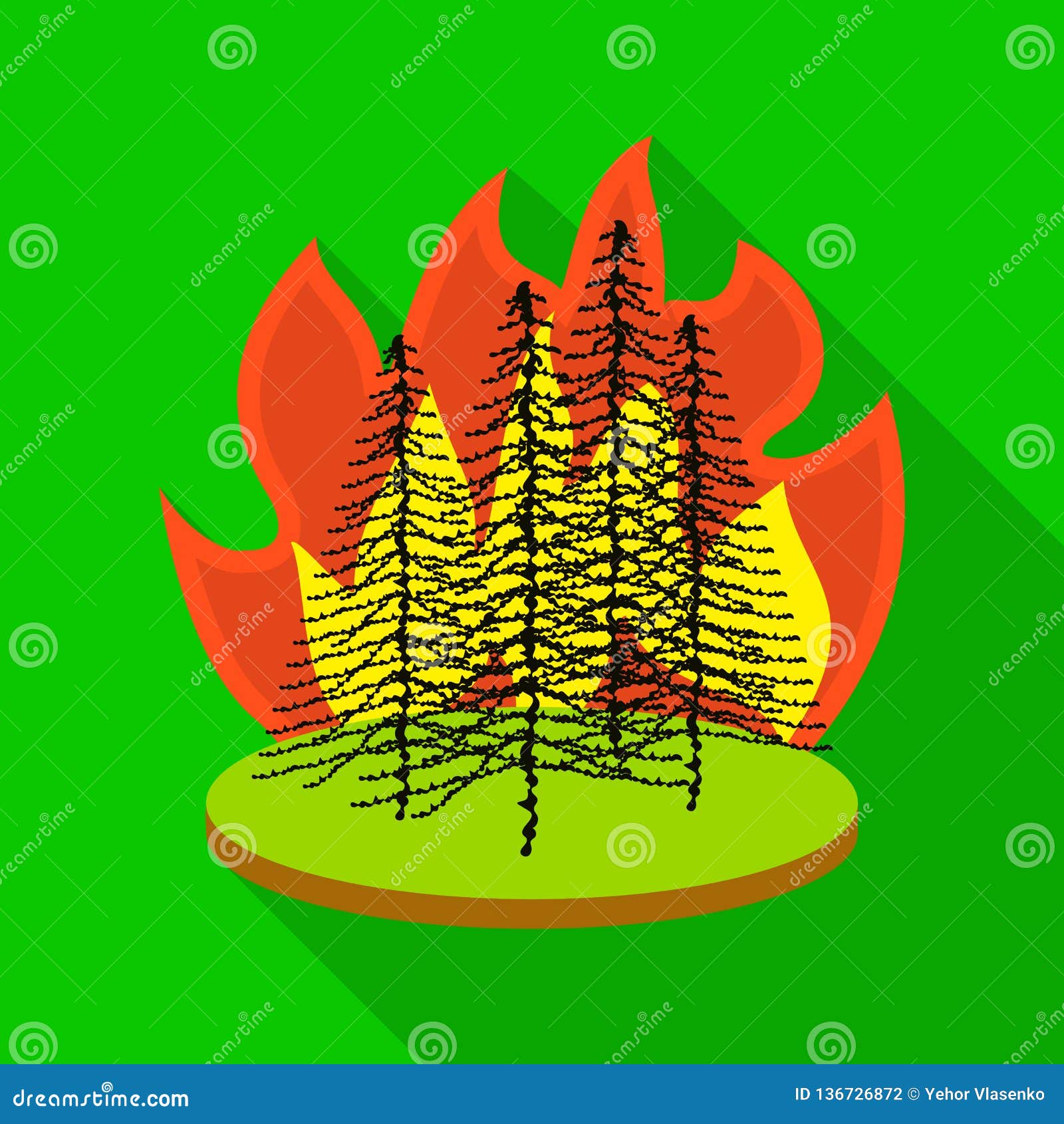 Vector Design of Collapse and Environment Symbol. Collection of ...