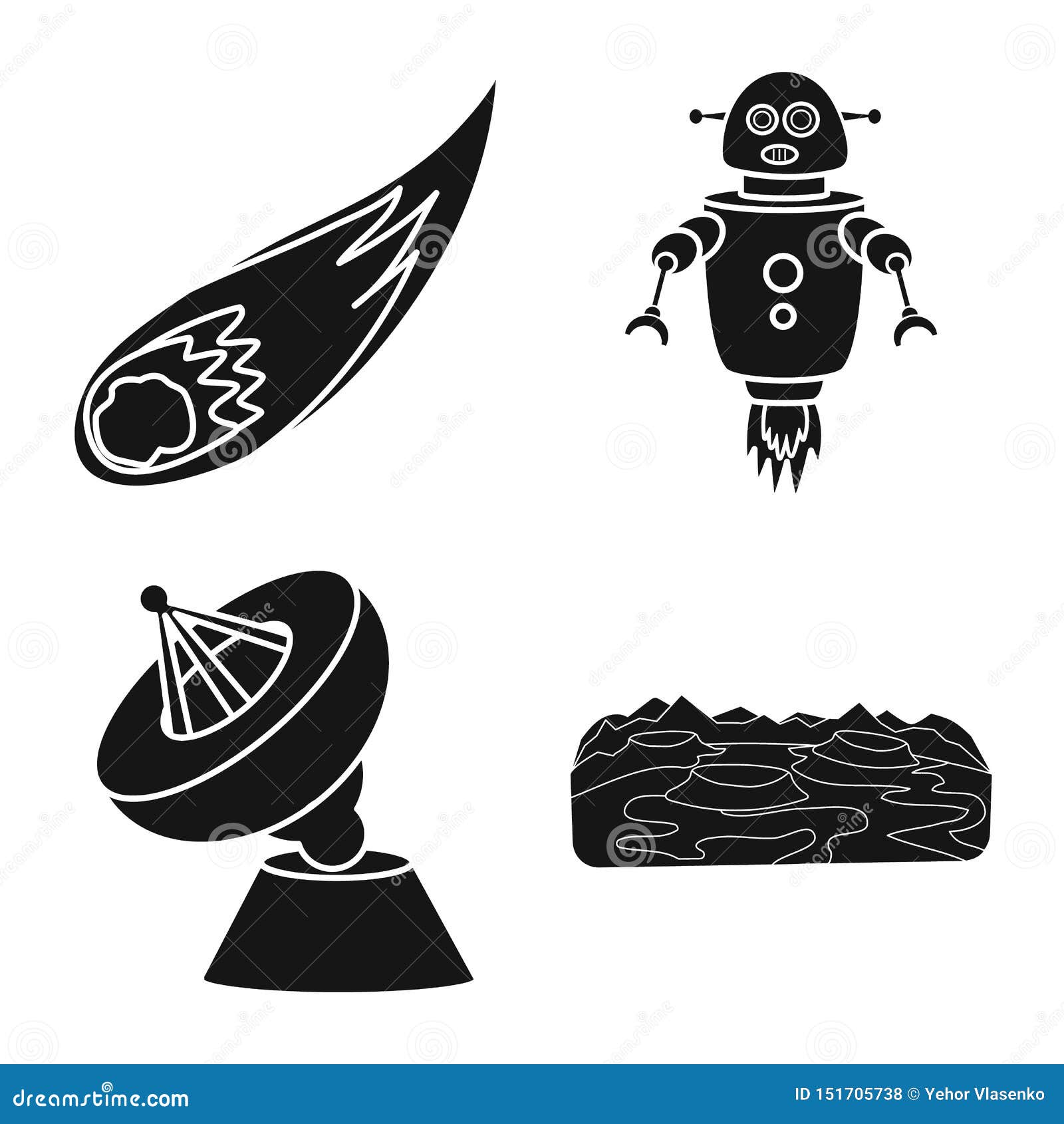 Vector Design of Colonization and Sky Icon. Collection of Colonization ...