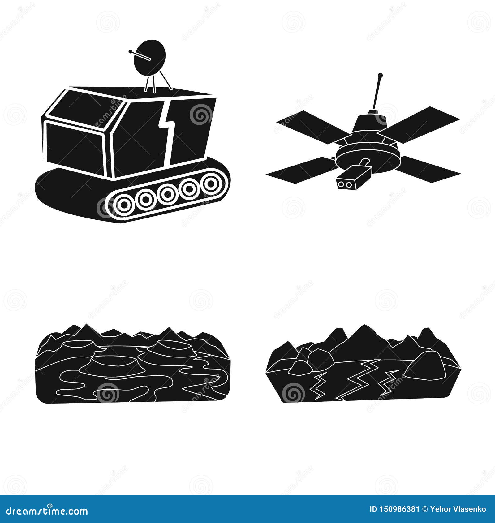 Isolated Object of Colonization and Sky Logo. Collection of ...