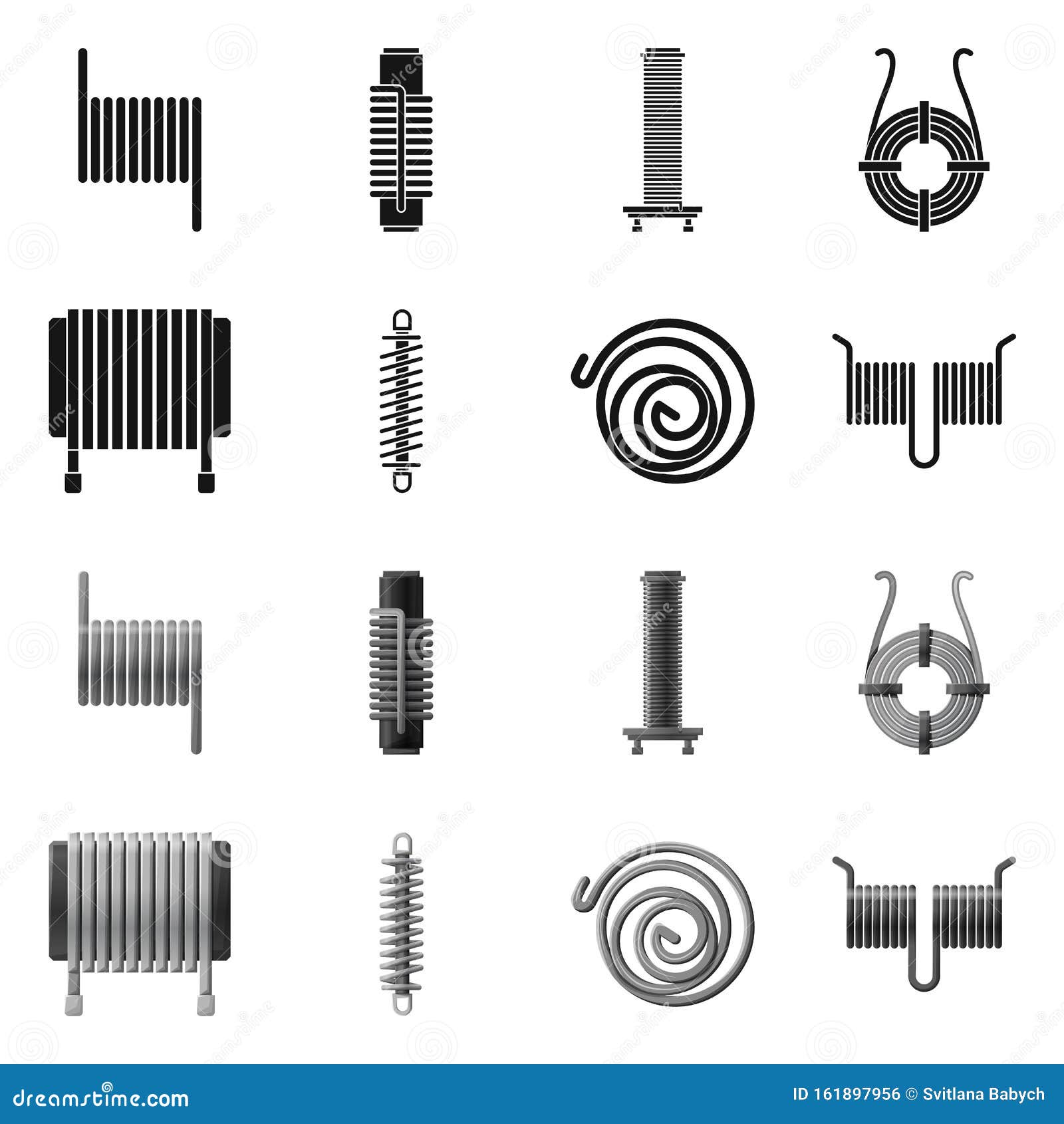 Vector Design of Compression and Torsion Logo. Collection of ...