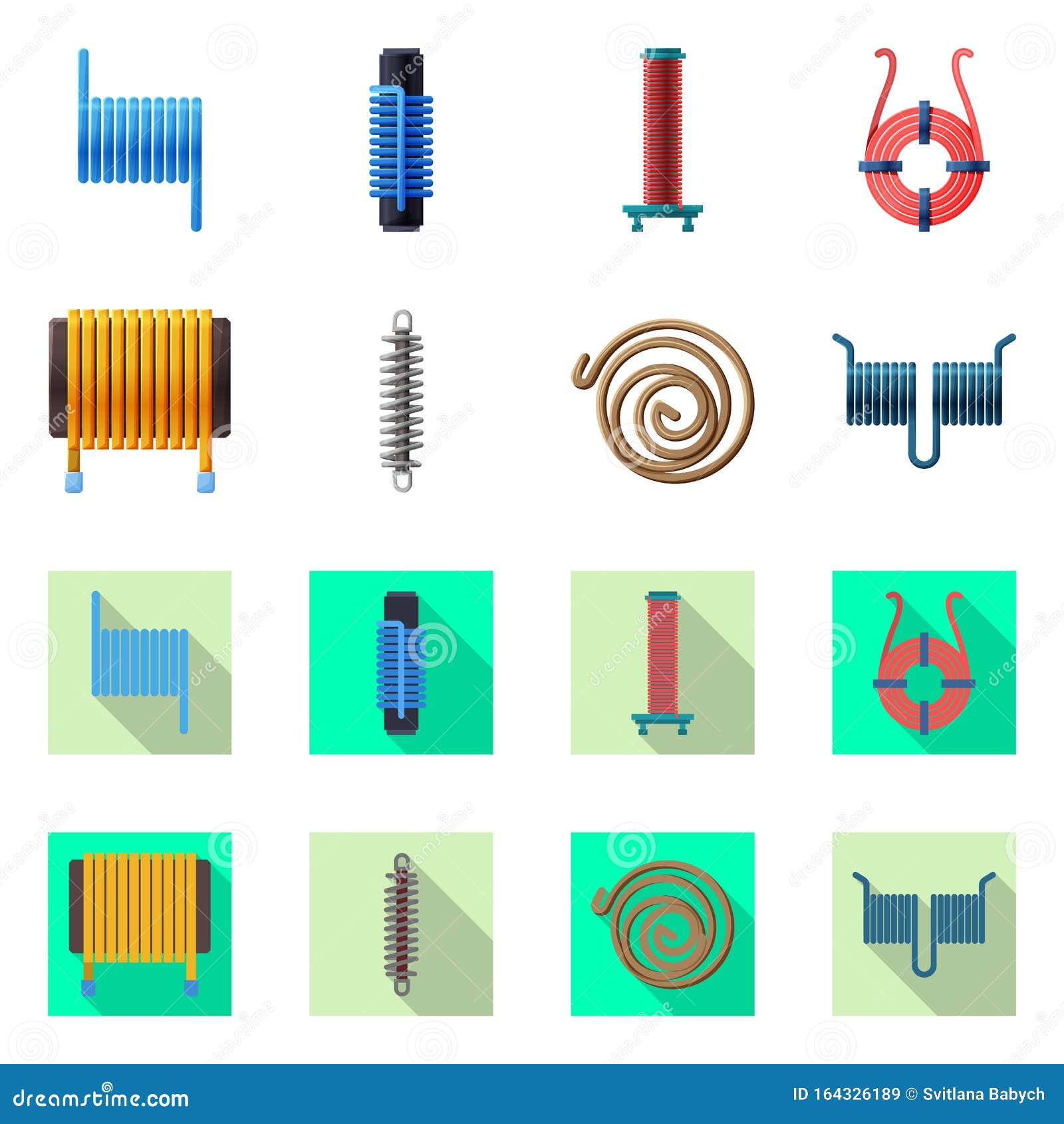 Vector Design of Compression and Torsion Logo. Set of Compression and ...