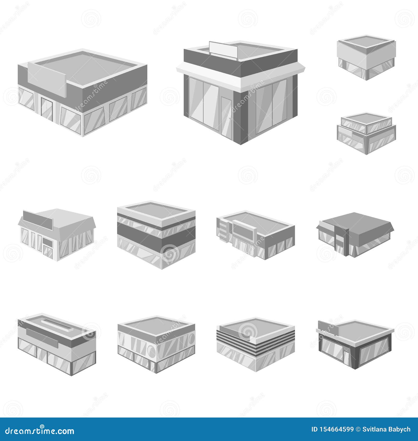 Vector Design of Construction and Showcase Logo. Set of Construction ...