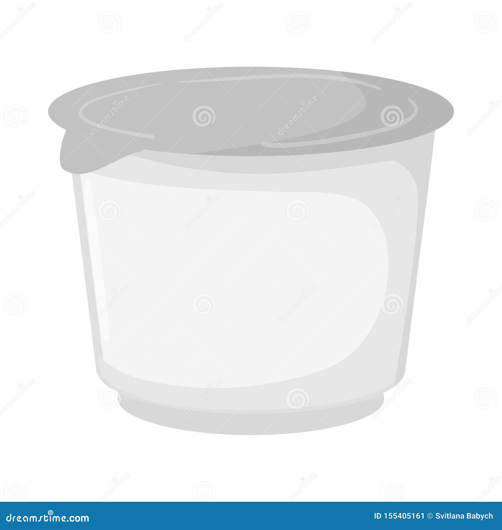 Isolated Object of Container and Yogurt Icon. Collection of Container ...