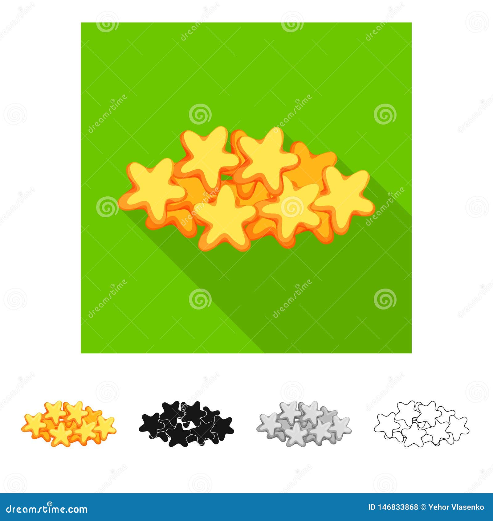 Vector Design of Cookie and Cracker Icon. Collection of Cookie and ...