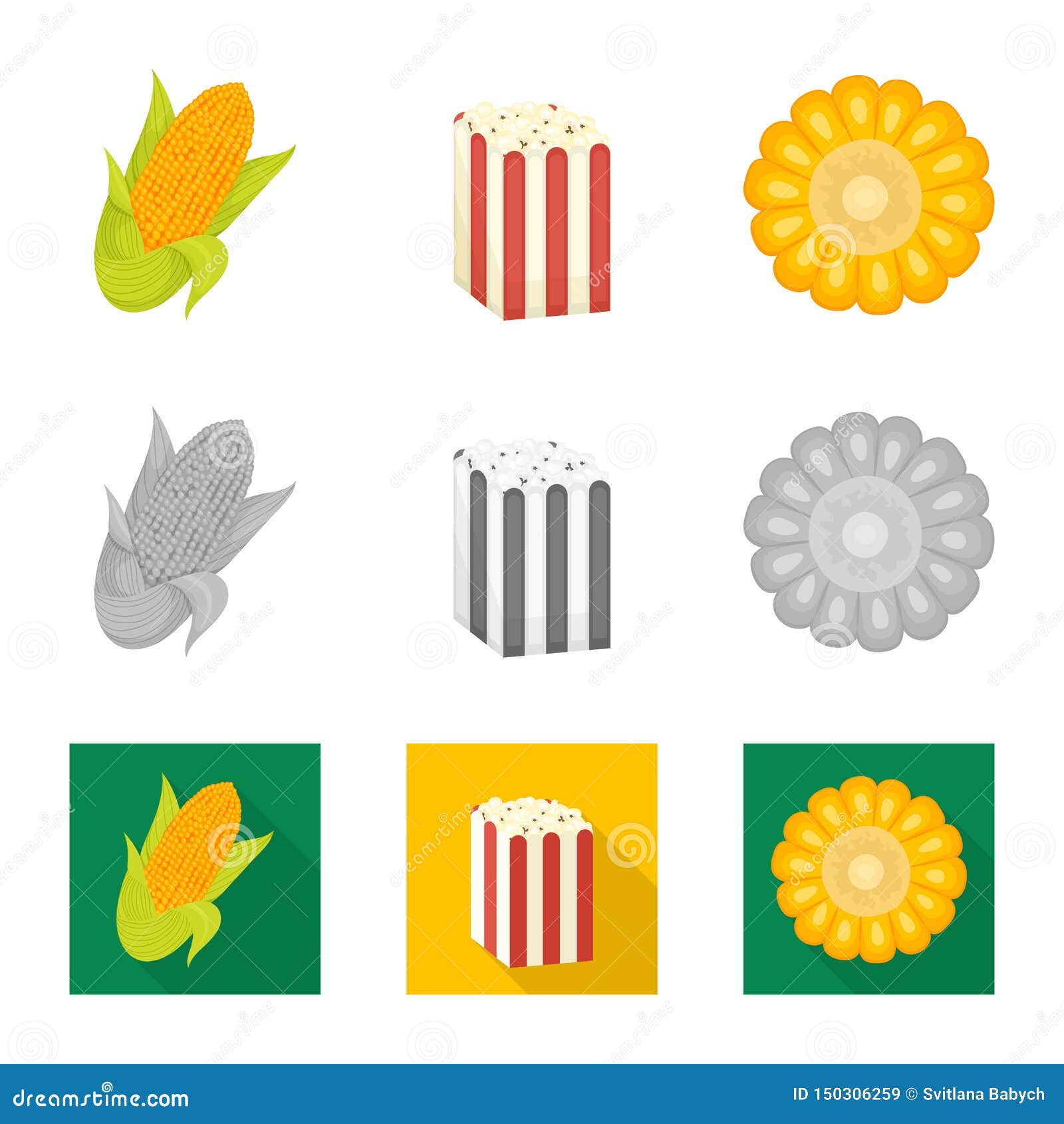 Vector Design of Cornfield and Vegetable Logo. Collection of Cornfield ...