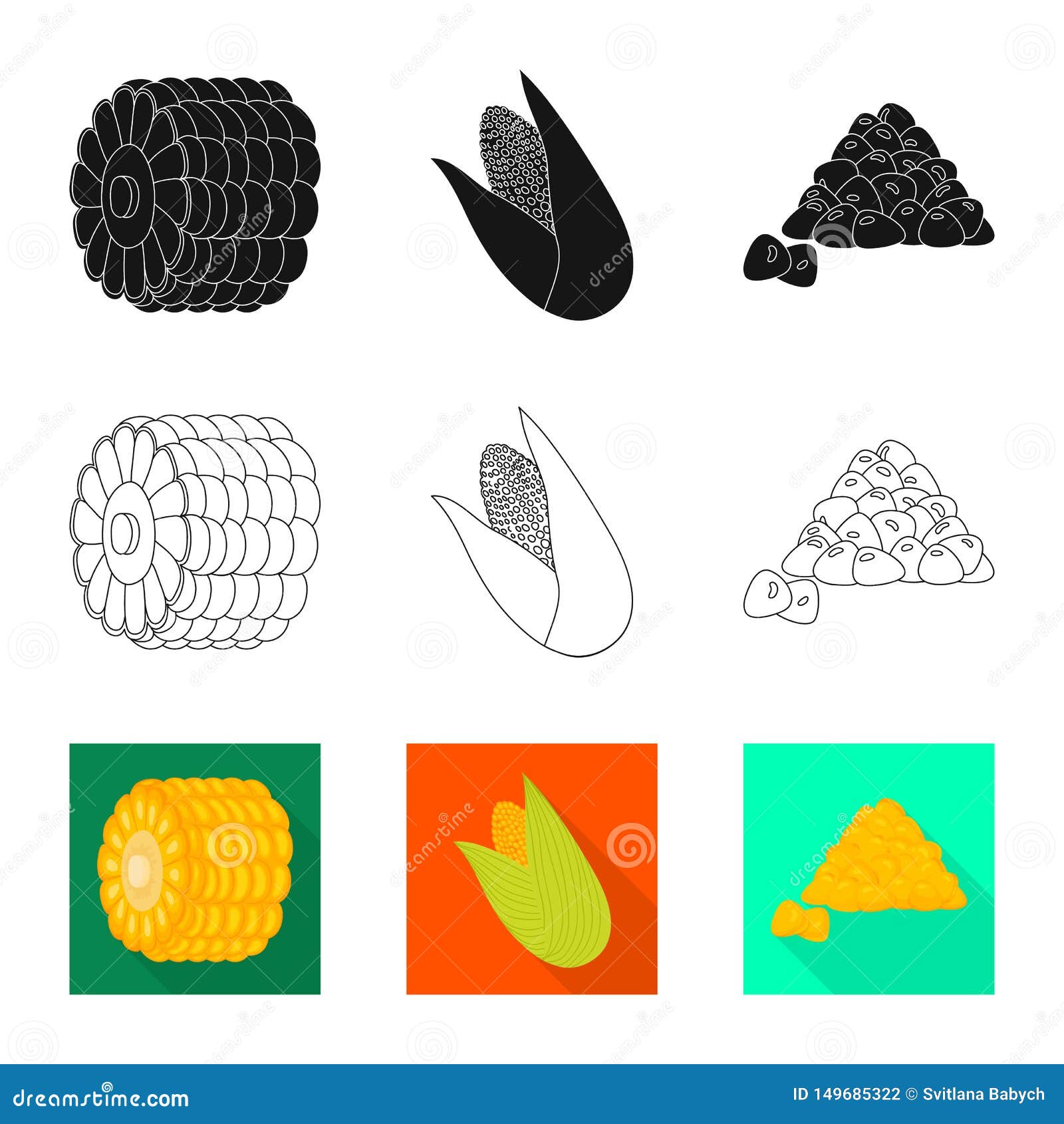 Vector Design of Cornfield and Vegetable Logo. Collection of Cornfield ...