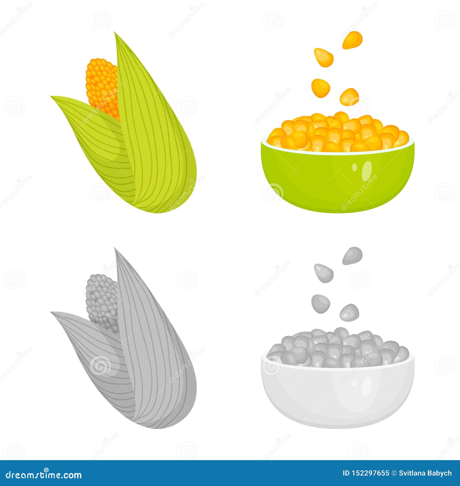 Vector Design of Cornfield and Vegetable Sign. Set of Cornfield and ...