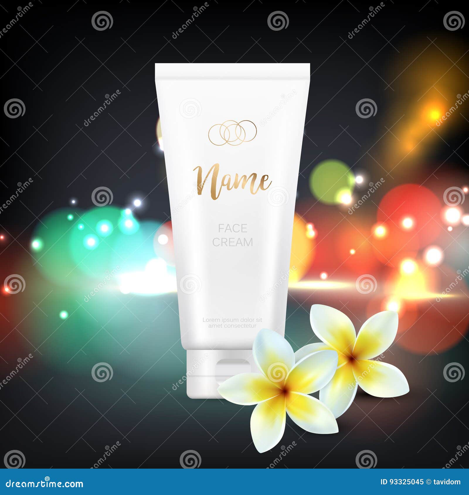 Vector Design of Cosmetic Package Advertising Template for Hand or Face ...