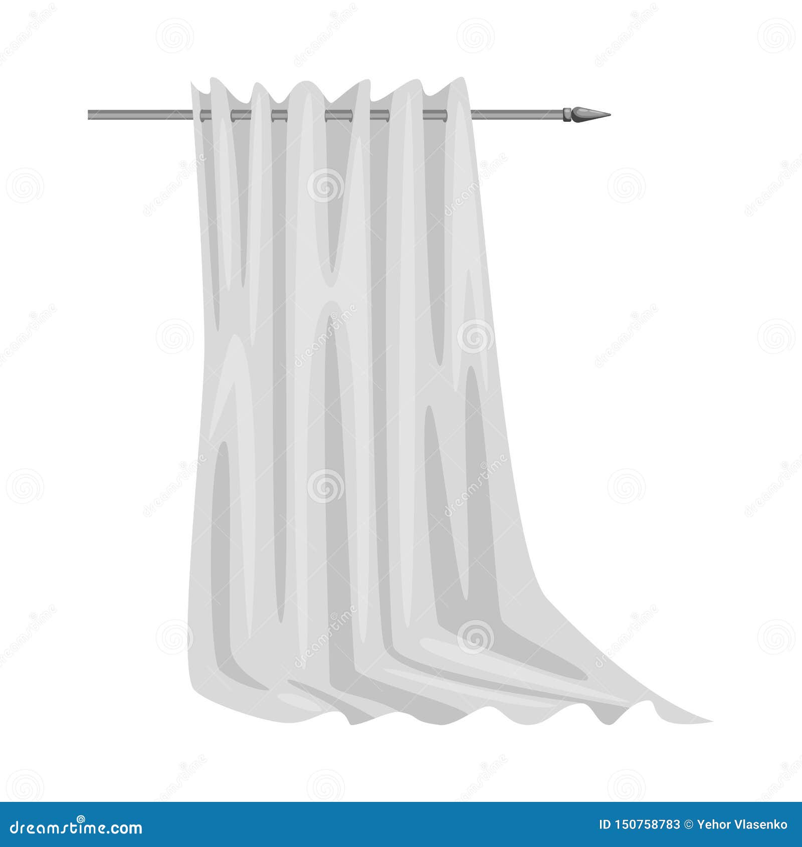 Vector Design of Curtain and Silk Icon. Set of Curtain and Drape Stock ...