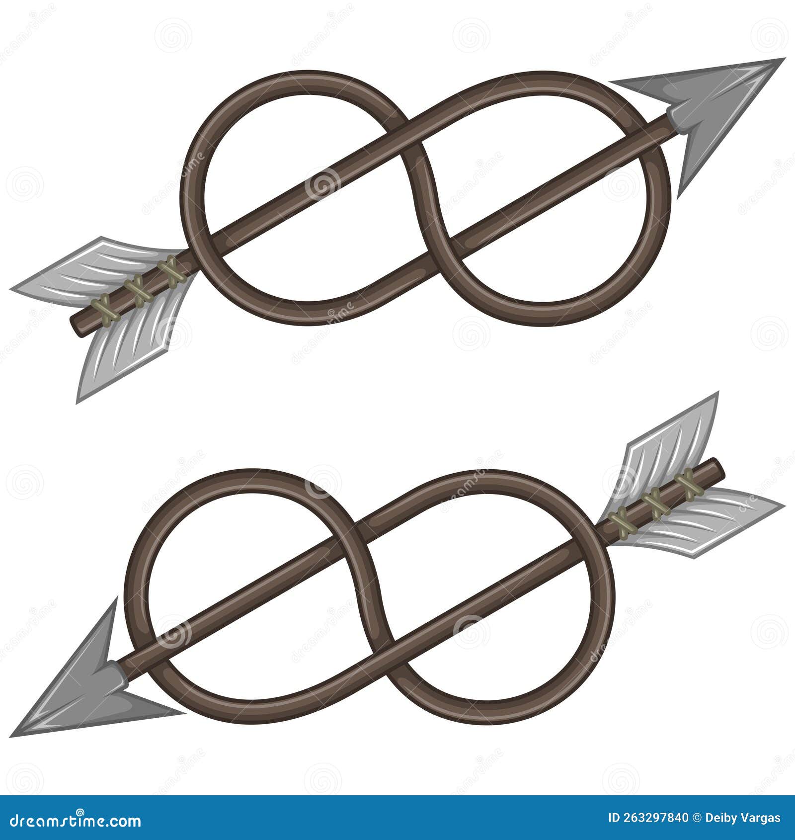 Knotted Arrow Vector Design Stock Vector - Illustration of decoration ...