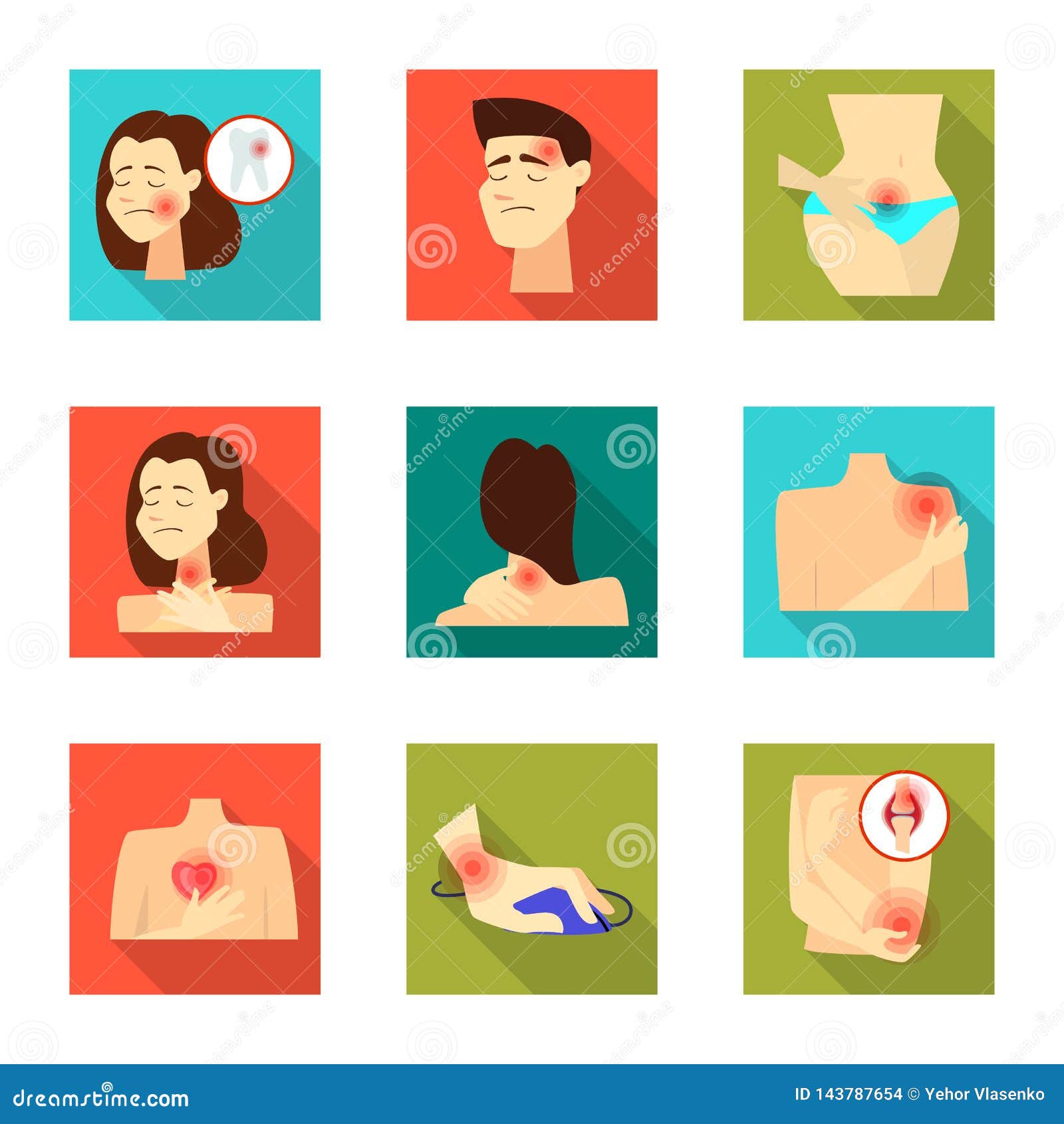 Isolated Object of Damage and Wound Logo. Set of Damage and Rendering ...