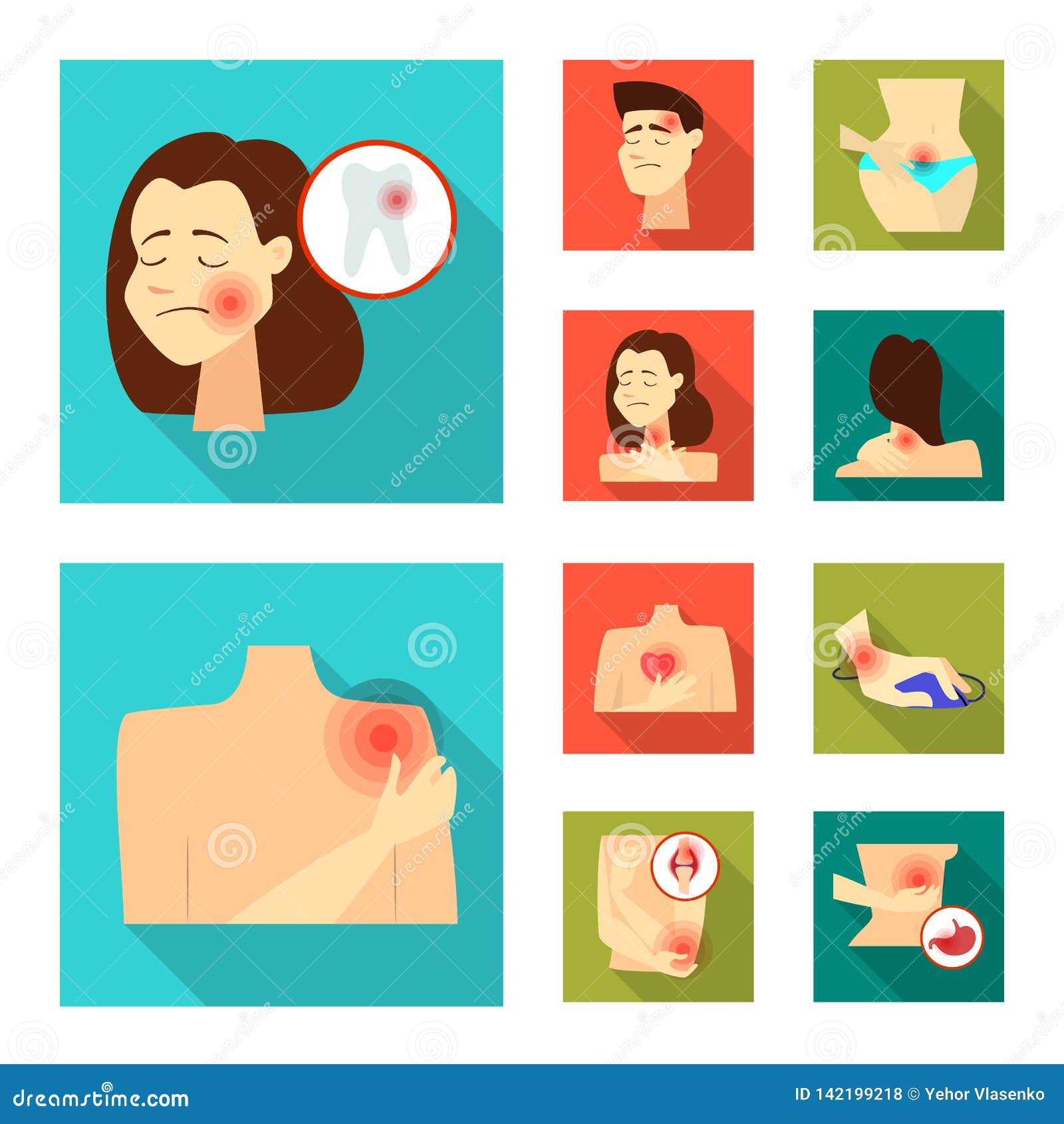 Vector Design of Damage and Wound Sign. Set of Damage and Rendering ...