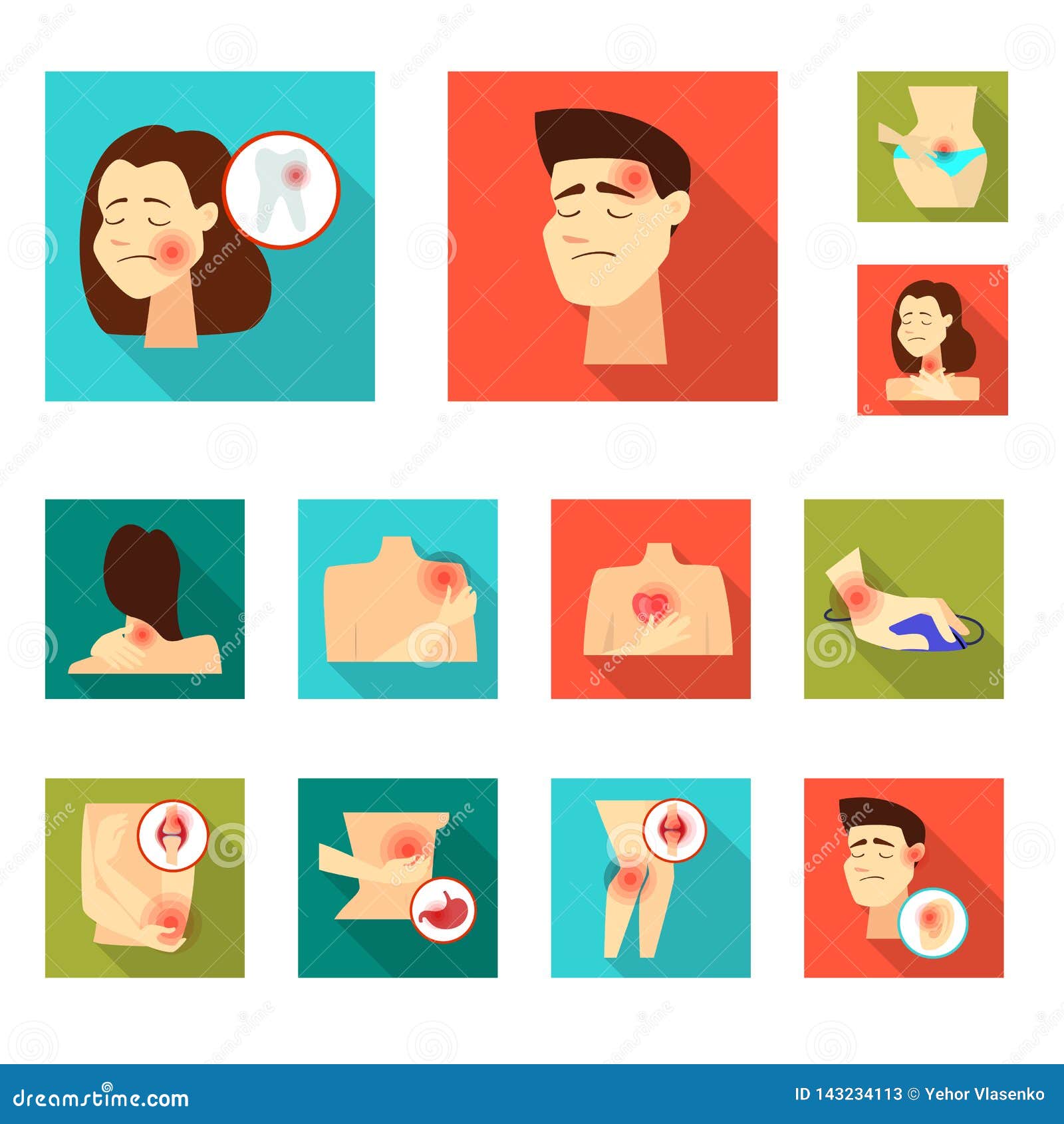 Vector Design of Damage and Wound Symbol. Collection of Damage and ...