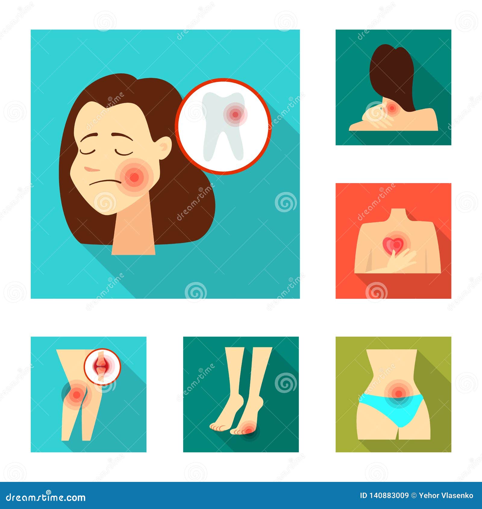 Vector Design of Damage and Wound Symbol. Set of Damage and Rendering ...