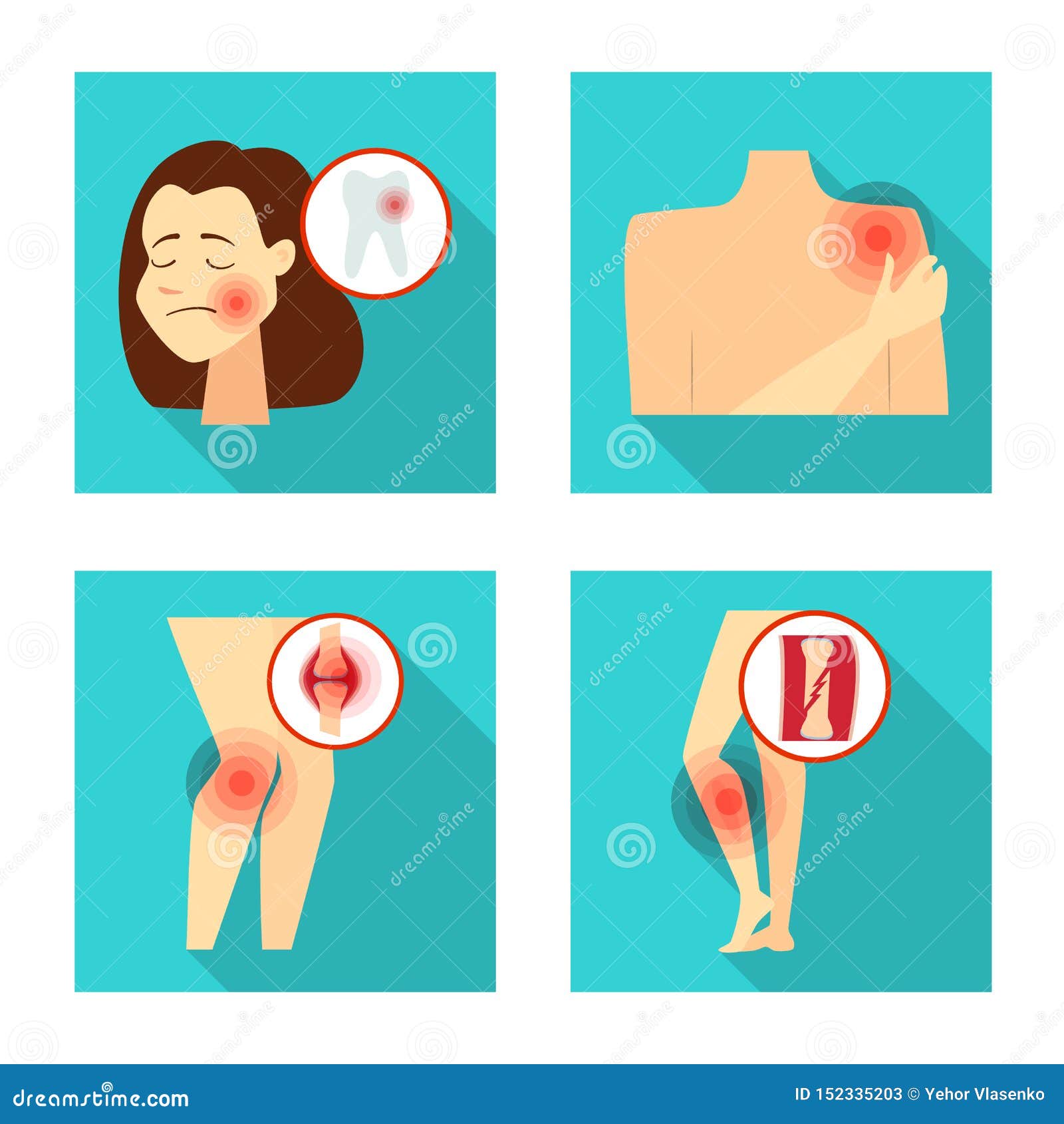 Vector Design of Damage and Wound Symbol. Set of Damage and Rendering ...