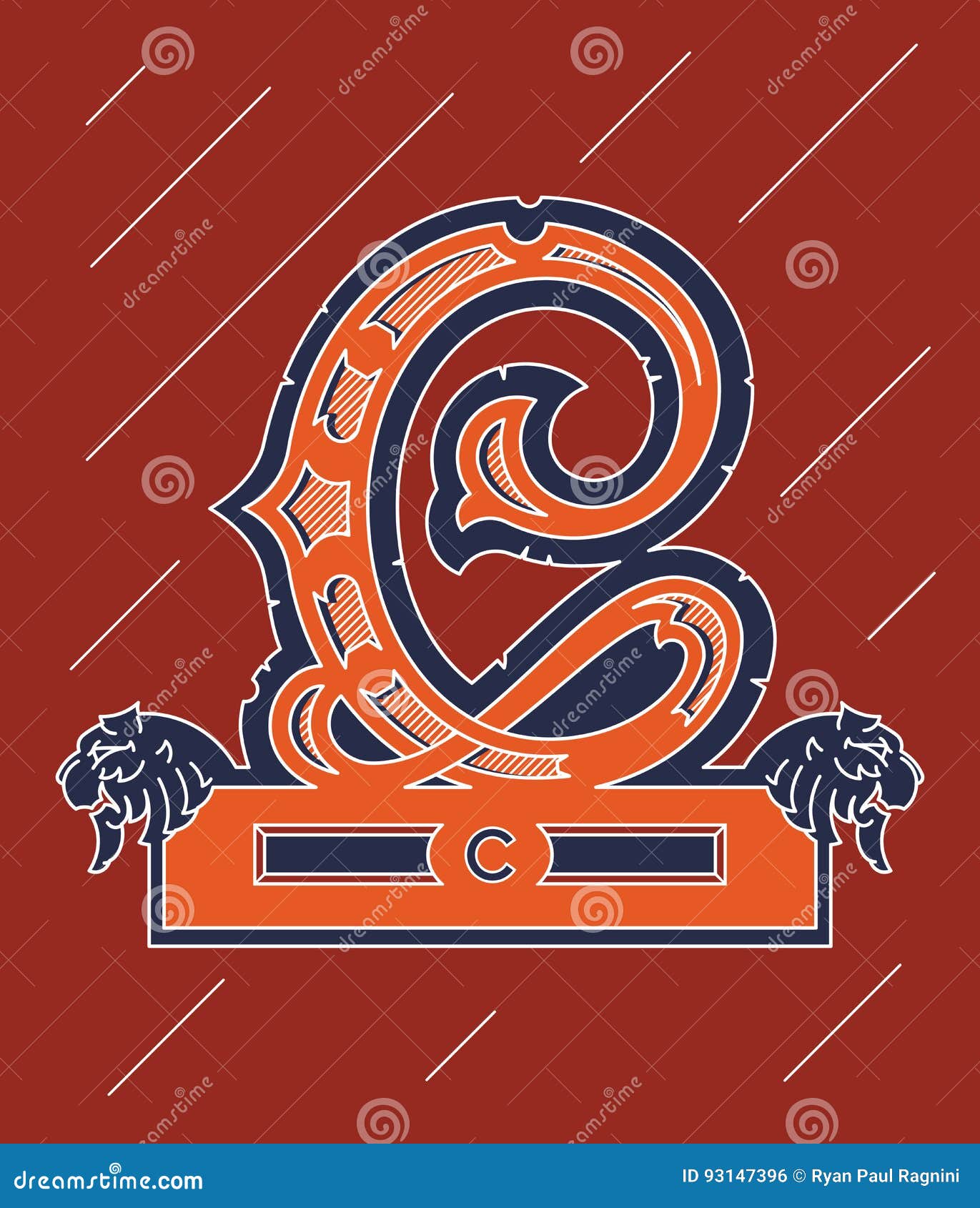 Vector Design about Decorative Alphabet Letter C Stock Vector ...