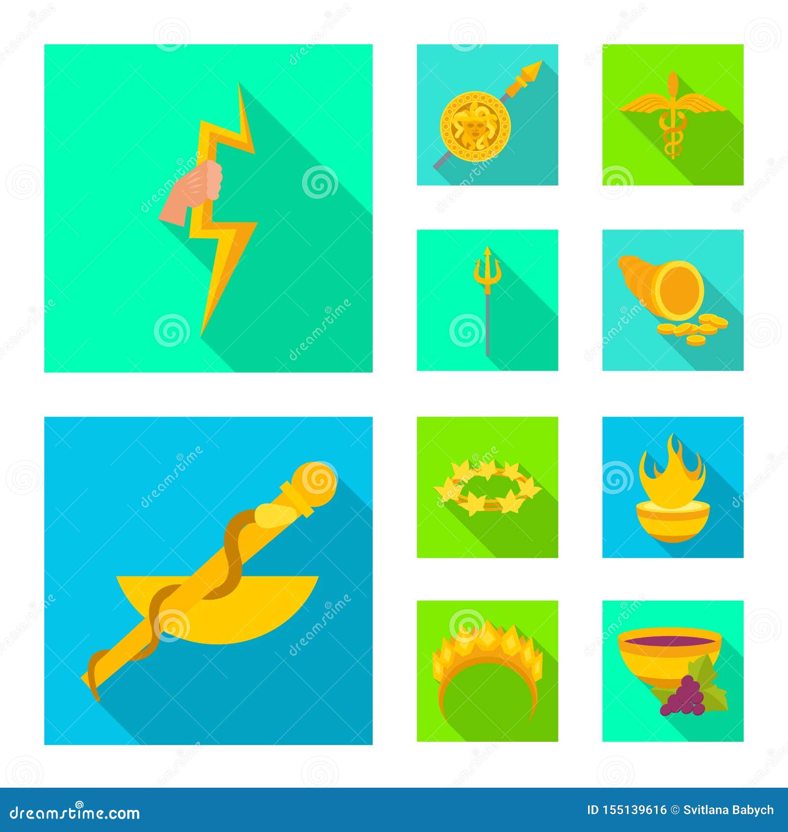 Isolated Object of Deity and Antique Icon. Collection of Deity and ...