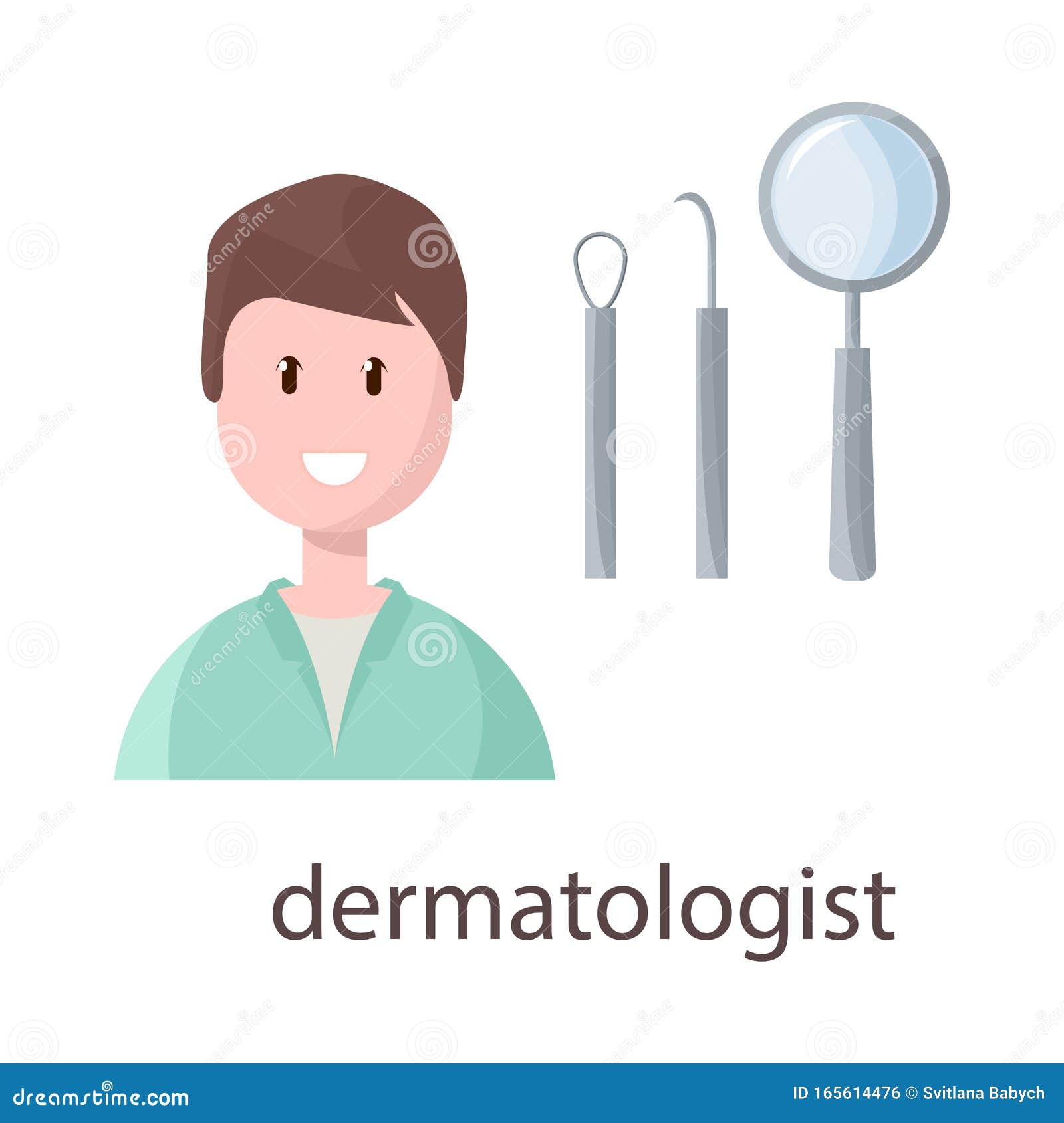 Isolated Object Of Dermatologist And Scar Symbol Collection Of