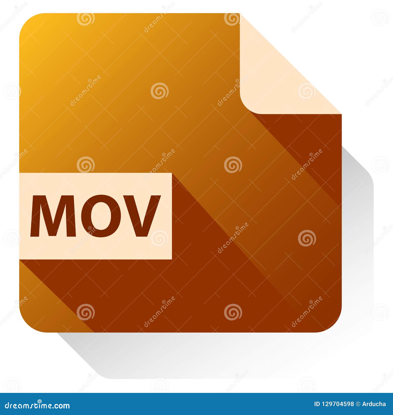 Mov format video icon stock vector. Illustration of vector - 129704598