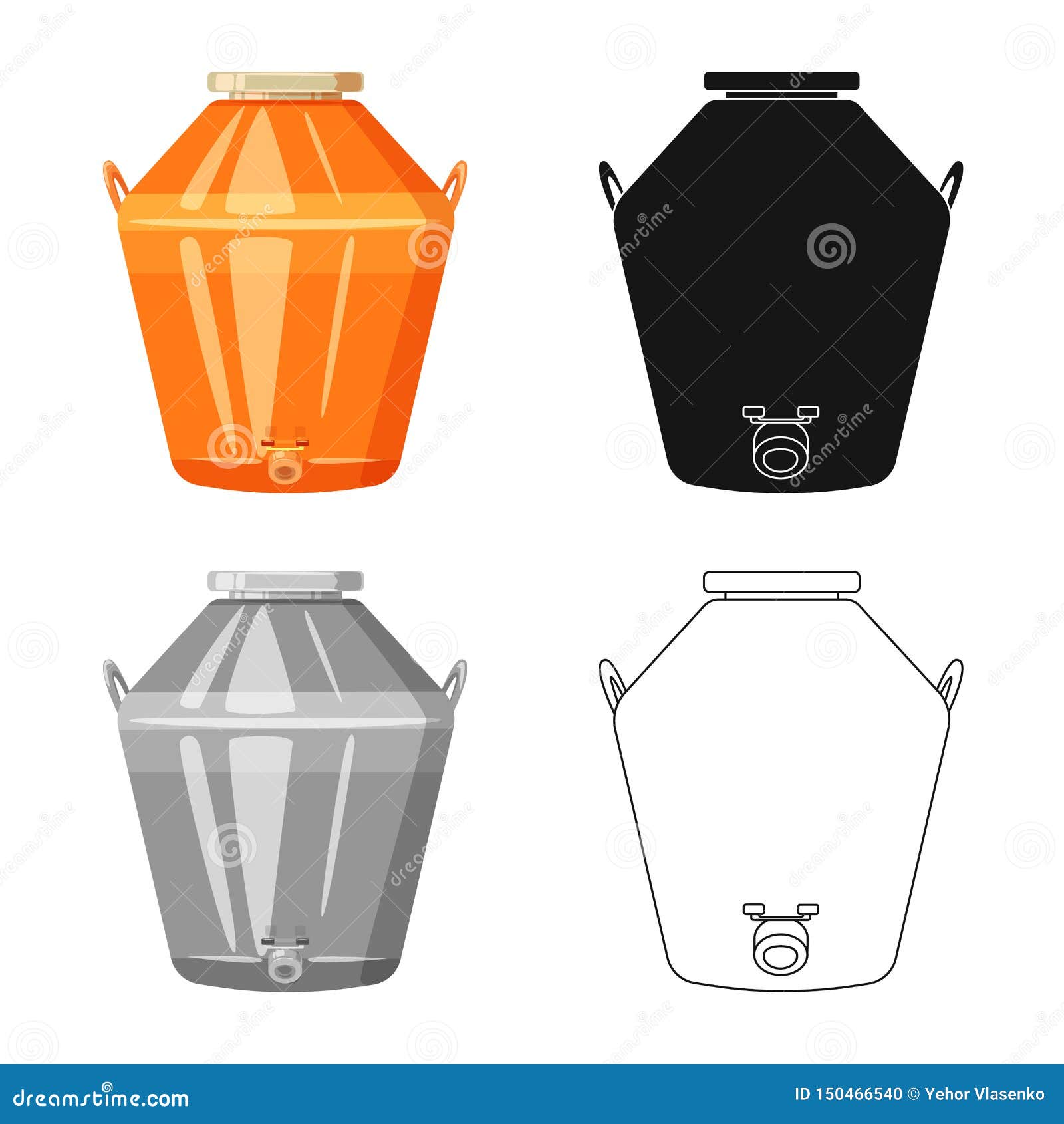 Vector Design of Distillery and Process Sign. Set of Distillery and ...