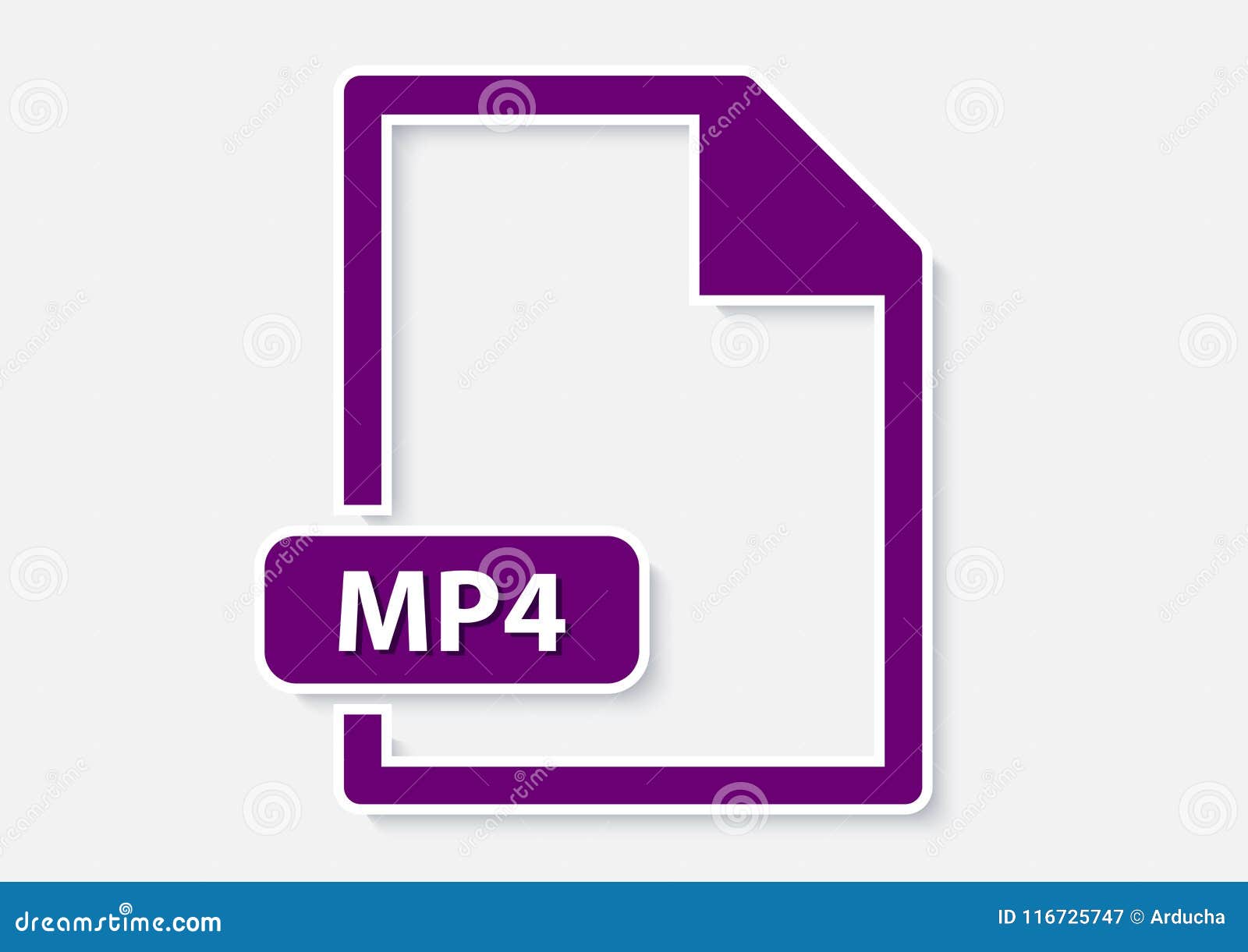 Mp4 video file icon stock vector. Illustration of record - 116725747