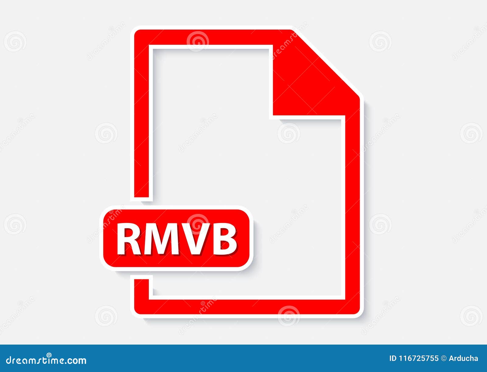 Rmvb video file icon stock vector. Illustration of document - 116725755