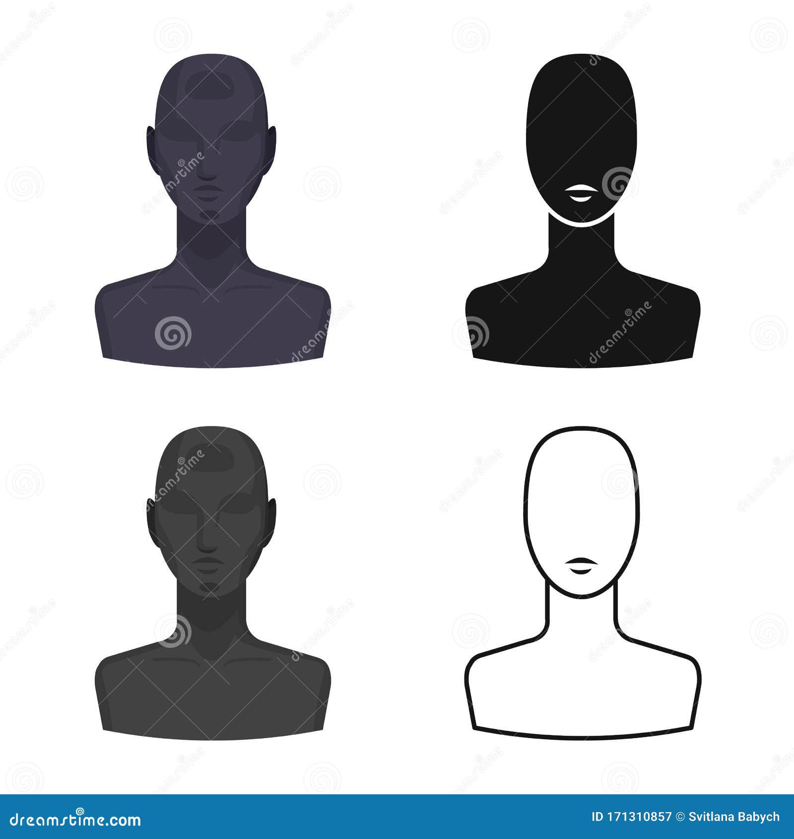 Isolated Object of Dummy and Face Symbol. Graphic of Dummy and Test ...