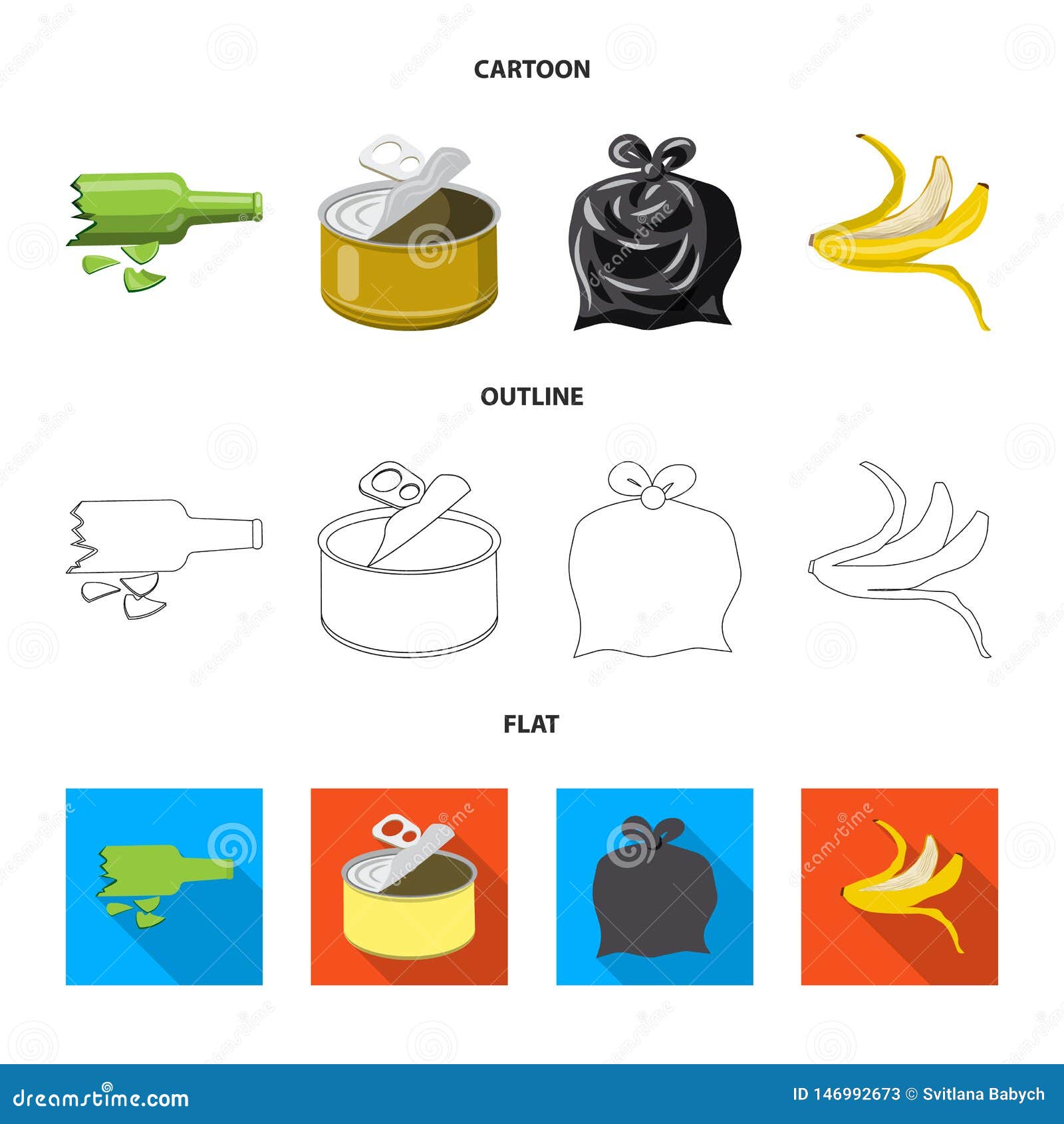 Isolated Object of Dump and Sort Symbol. Set of Dump and Junk Stock ...
