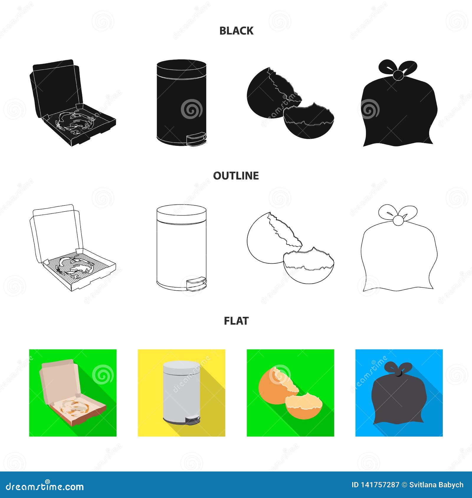 Vector Design of Dump and Sort Symbol. Set of Dump and Junk Vector Icon ...