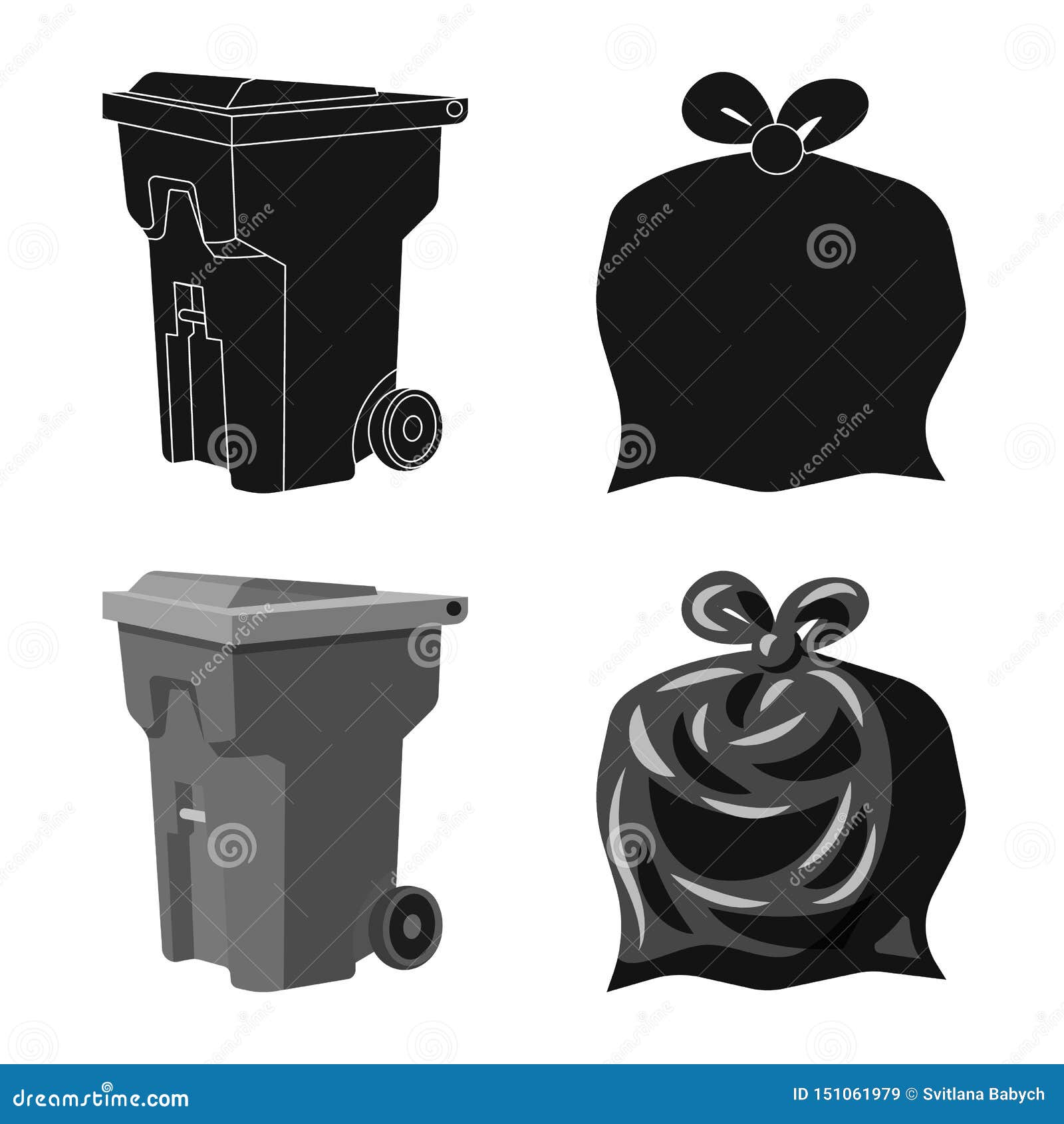 Vector Design of Dump and Sort Symbol. Set of Dump and Junk Vector Icon ...