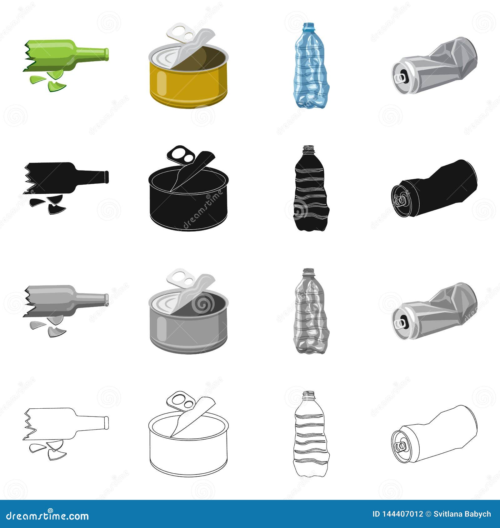 Vector Design of Dump and Sort Symbol. Set of Dump and Junk Stock ...