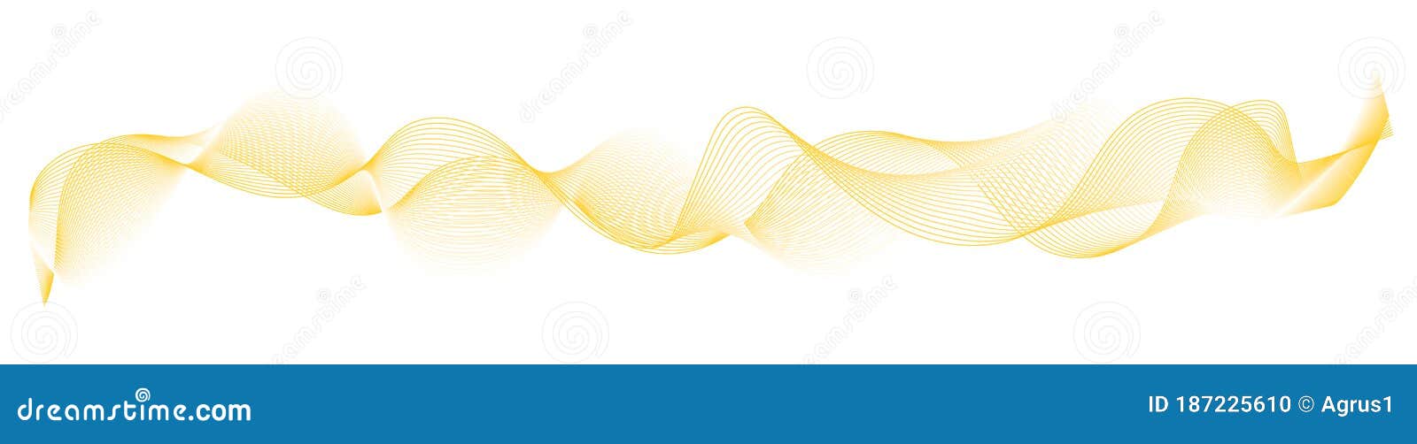 Abstract Gold Wave Lines on White Background Stock Vector ...