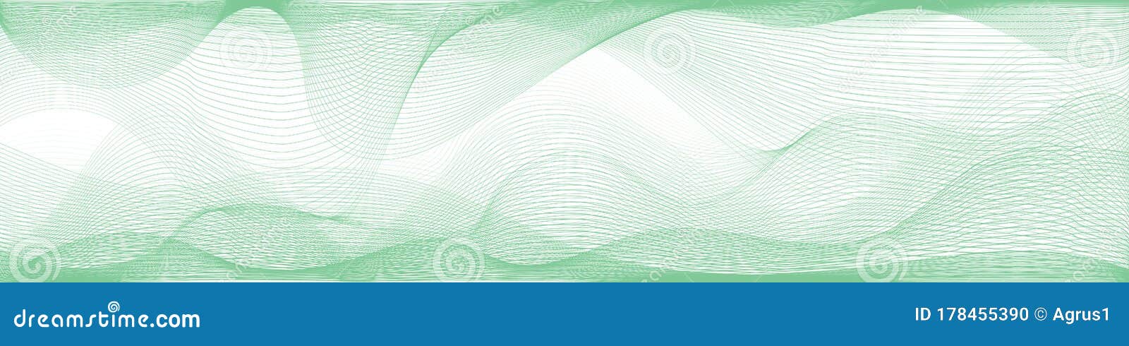 Abstract Green Wave Lines on White Background Stock Vector ...