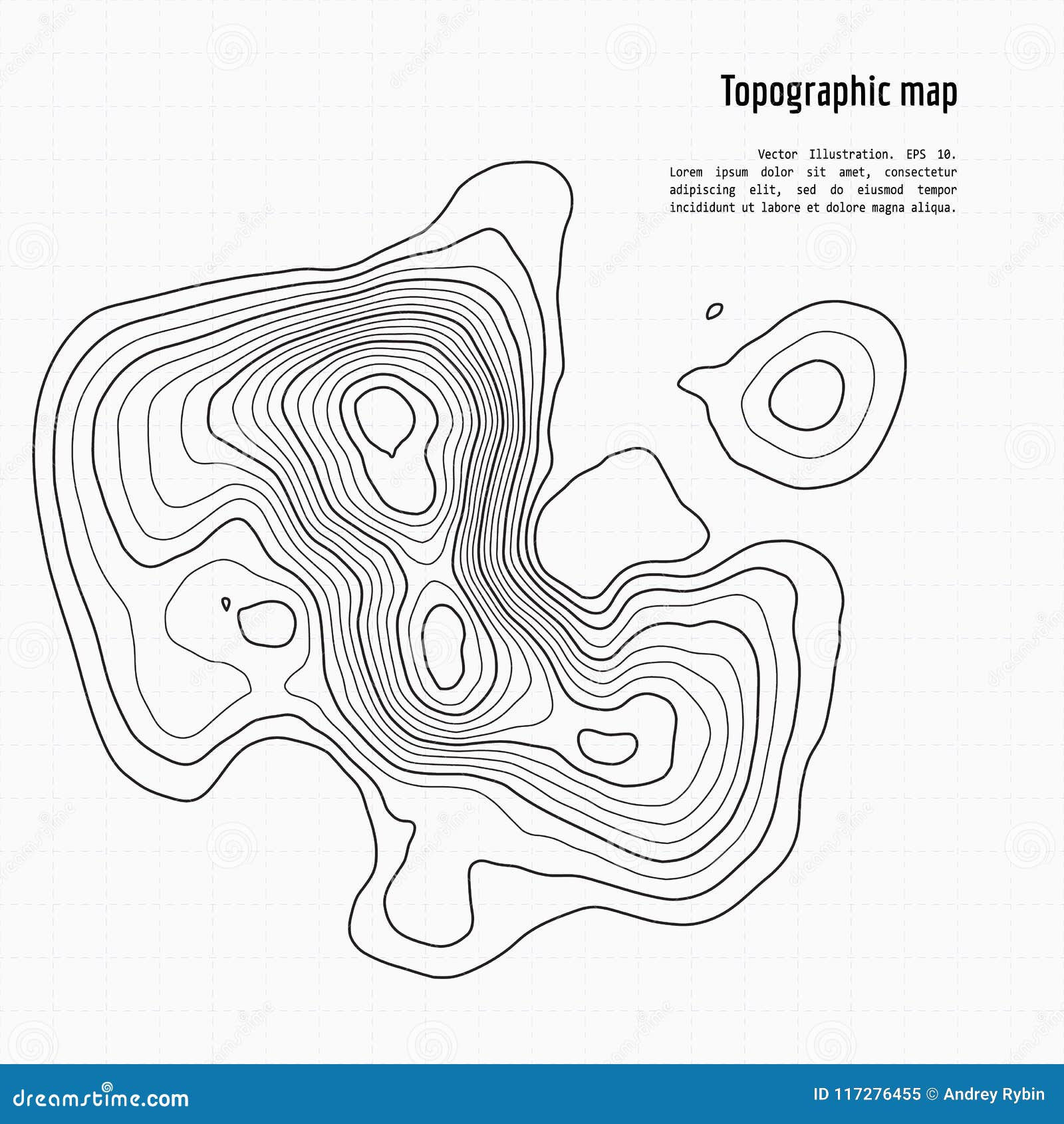 Vector topography map stock vector. Illustration of grid - 117276455
