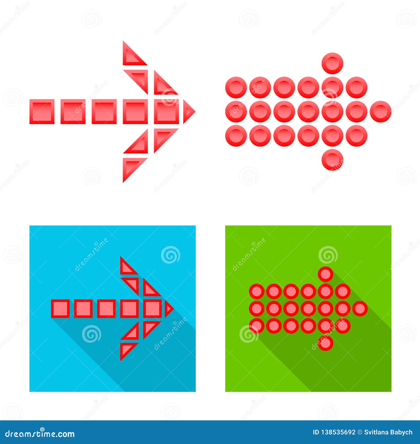 Vector Design of Element and Arrow Icon. Collection of Element and ...