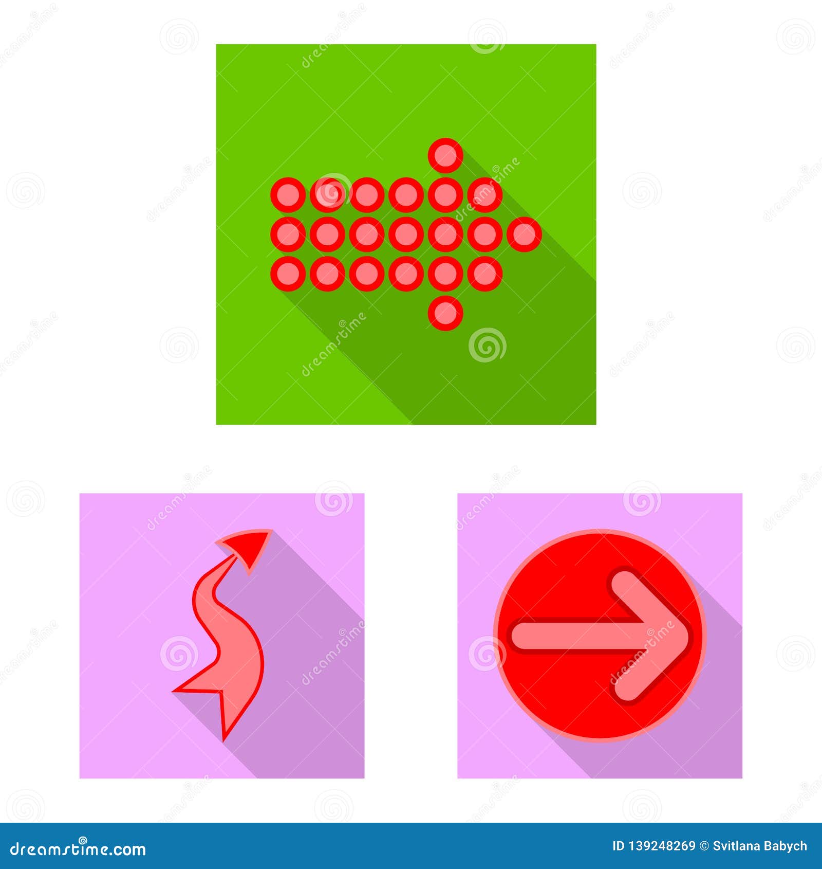 Vector Design of Element and Arrow Logo. Collection of Element and ...