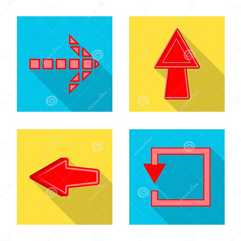 Vector Design of Element and Arrow Logo. Collection of Element and ...