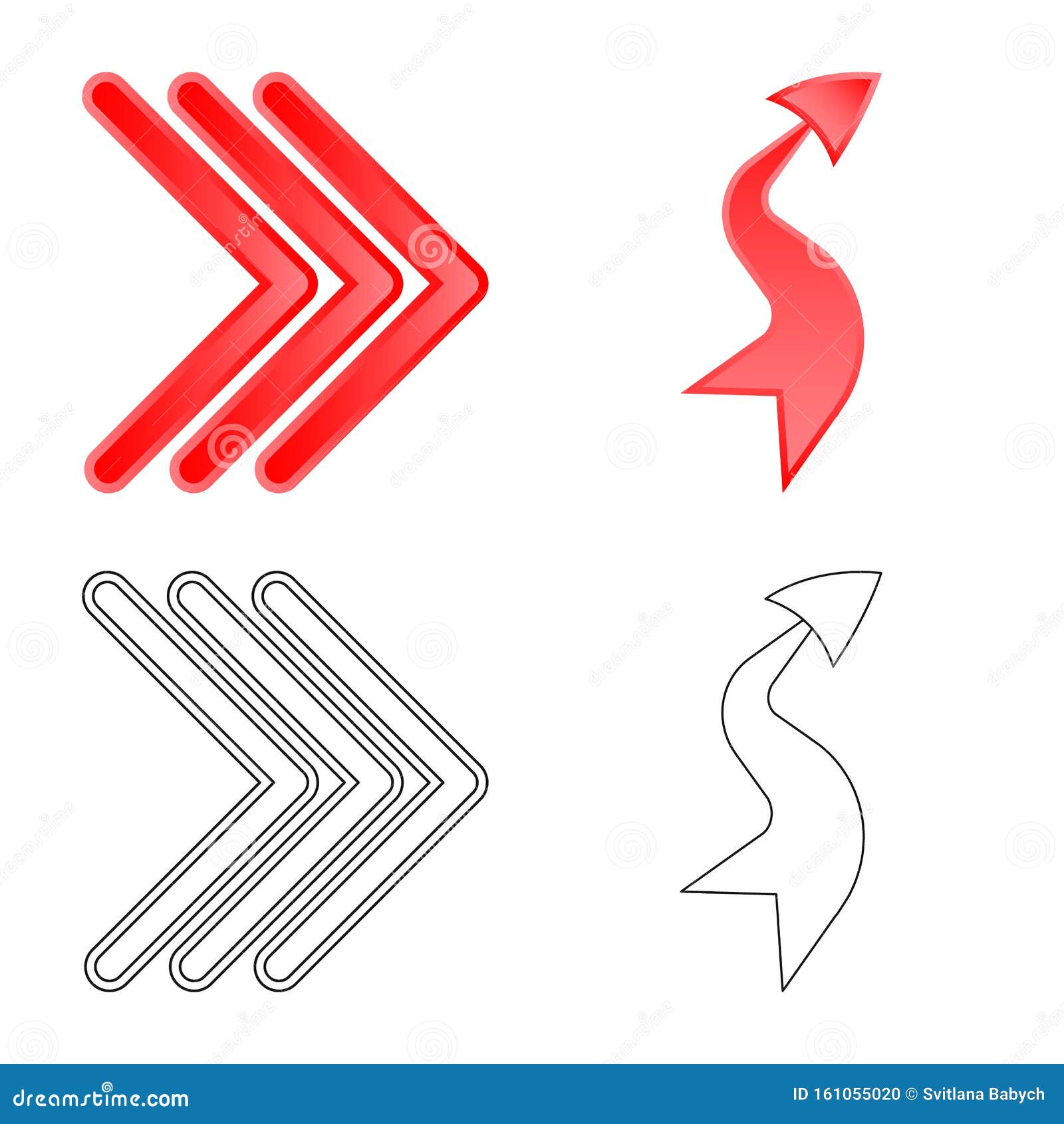 Vector Design of Element and Arrow Sign. Collection of Element and ...