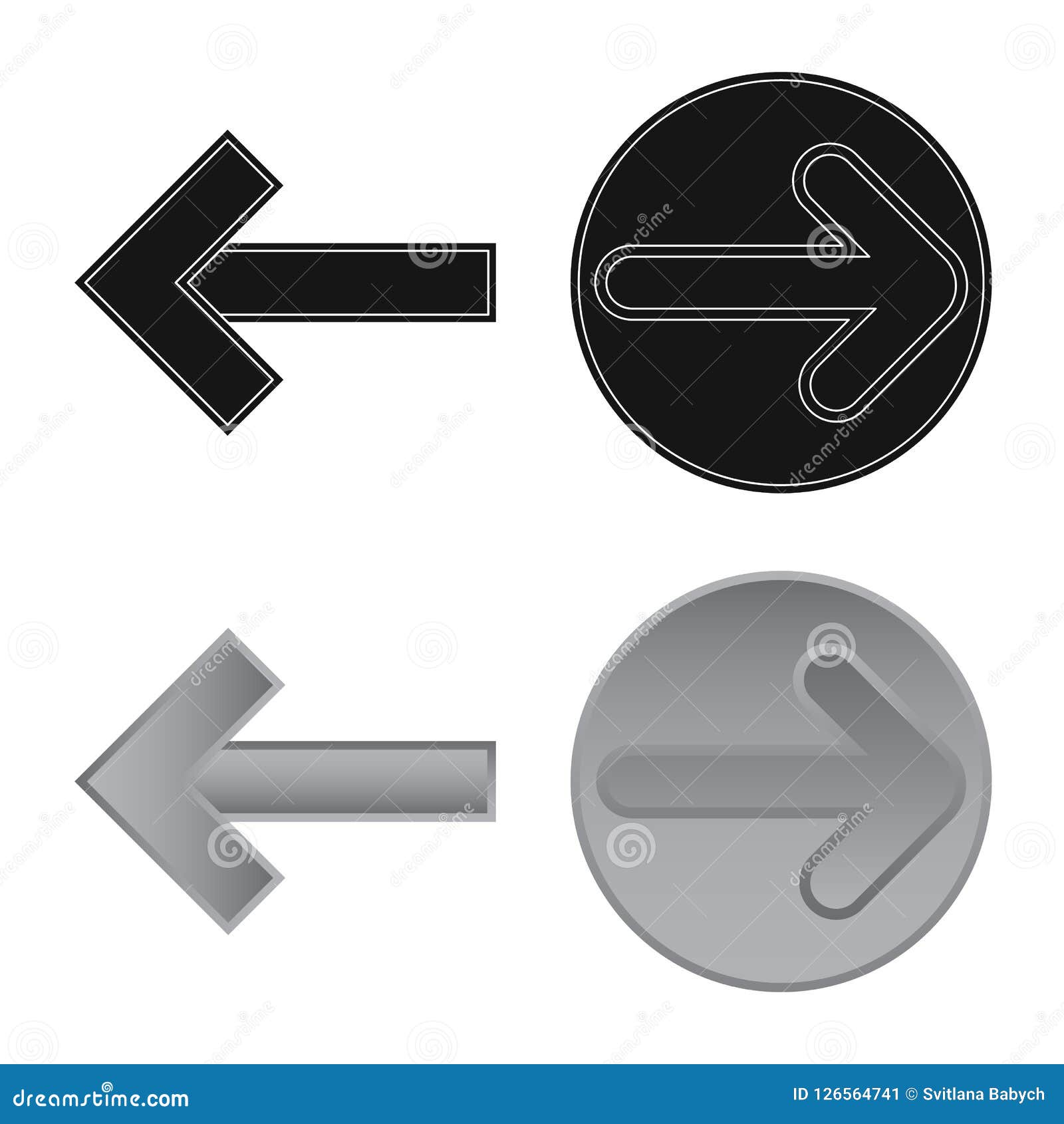 Vector Design of Element and Arrow Symbol. Collection of Element and ...