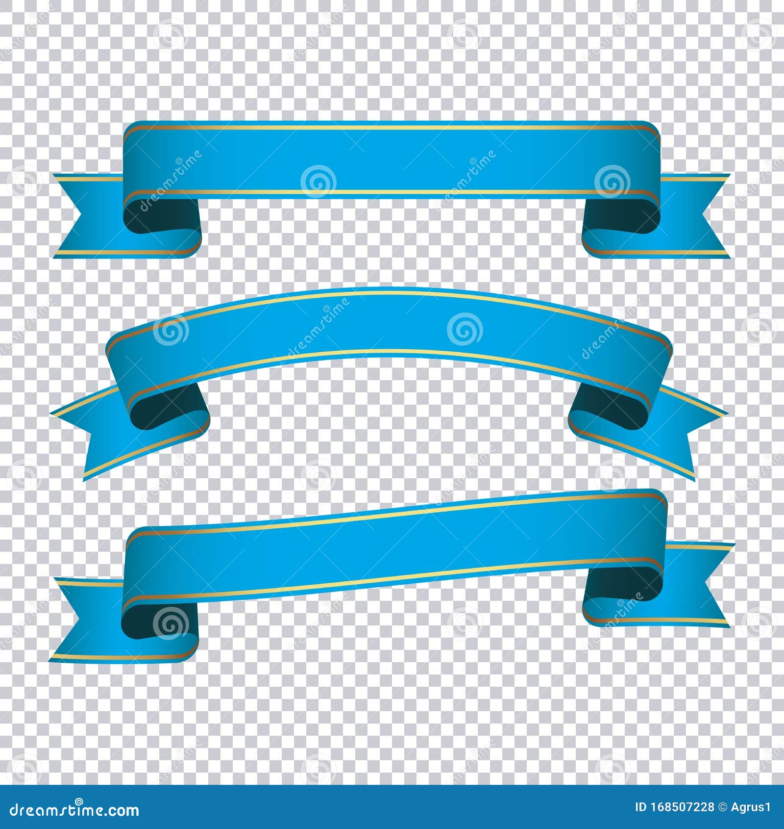 Blue Ribbon Banner on Transparent Background Stock Vector ...