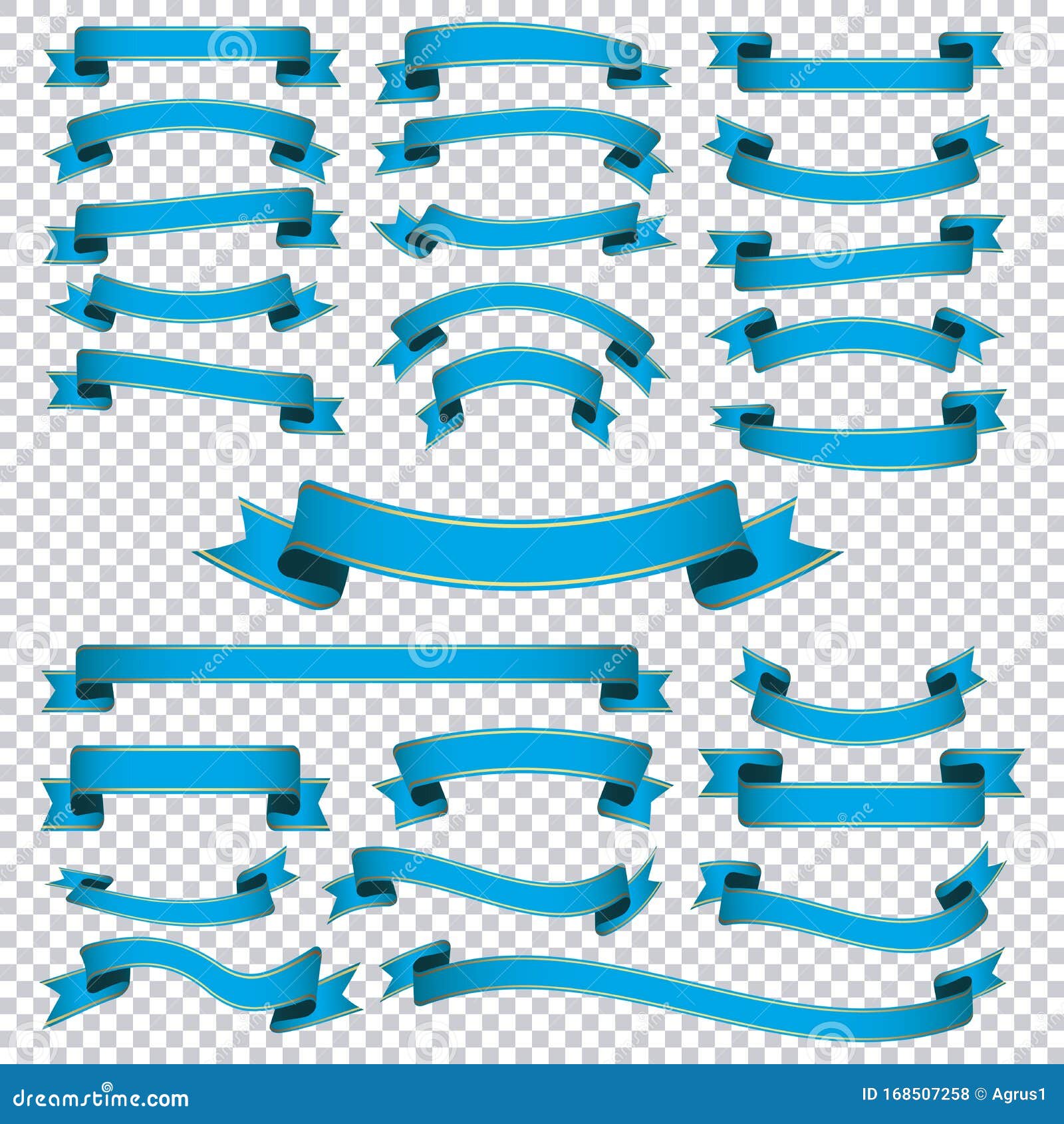 Blue Ribbon Banner on Transparent Background Stock Vector ...