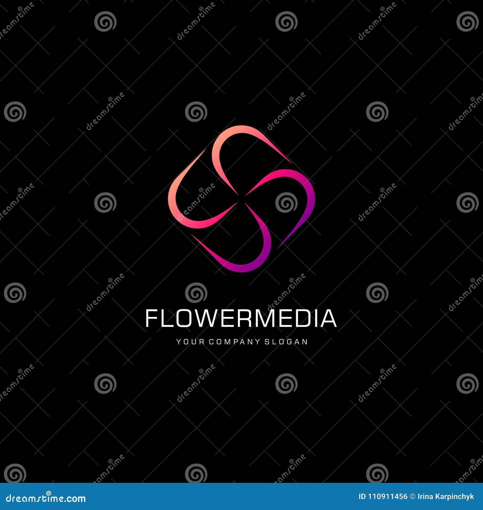 Vector Design Element for Business. Flower Media Stock Vector ...