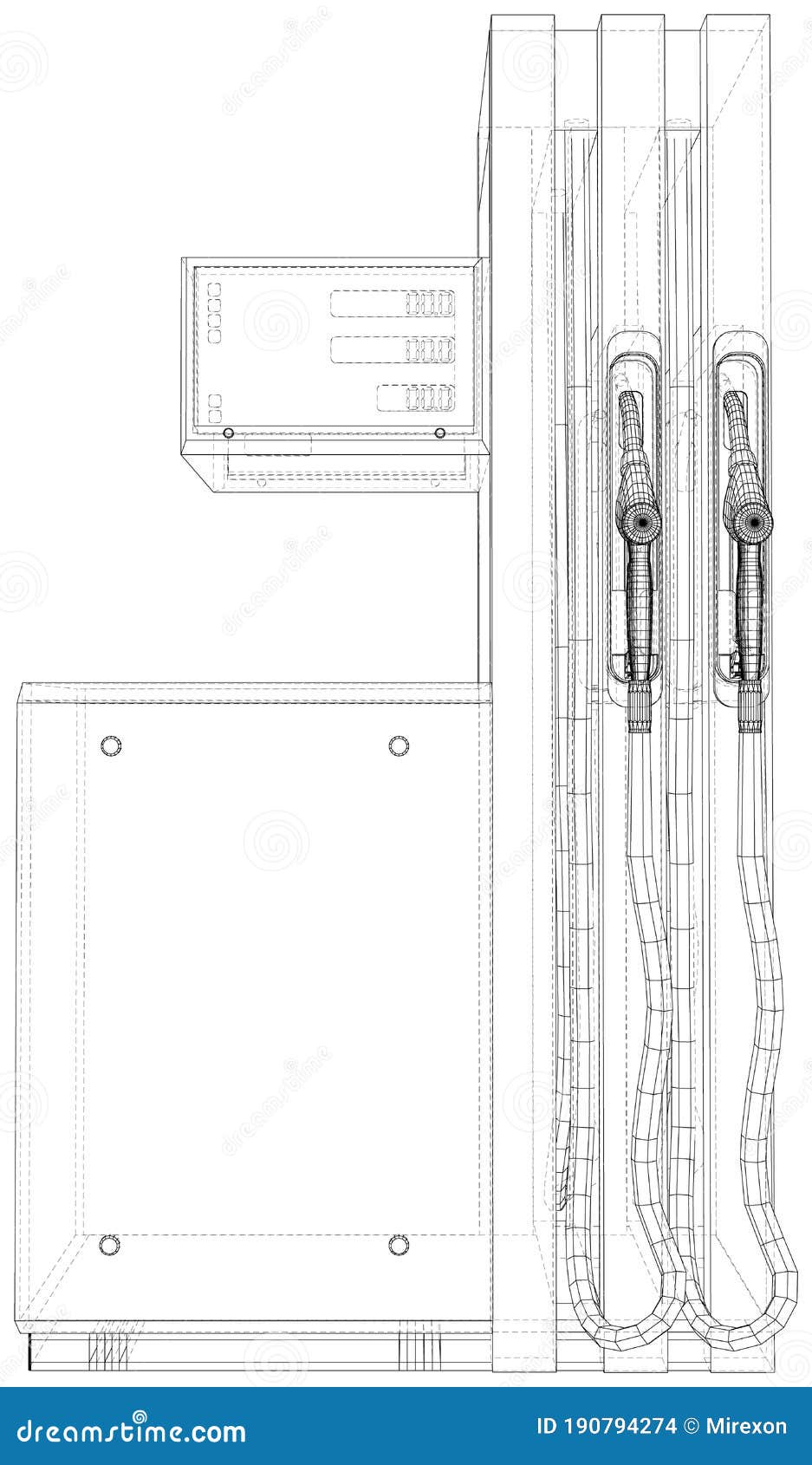 Vector Design Element on Gasoline with Modern Gas Station Pump Isolated ...