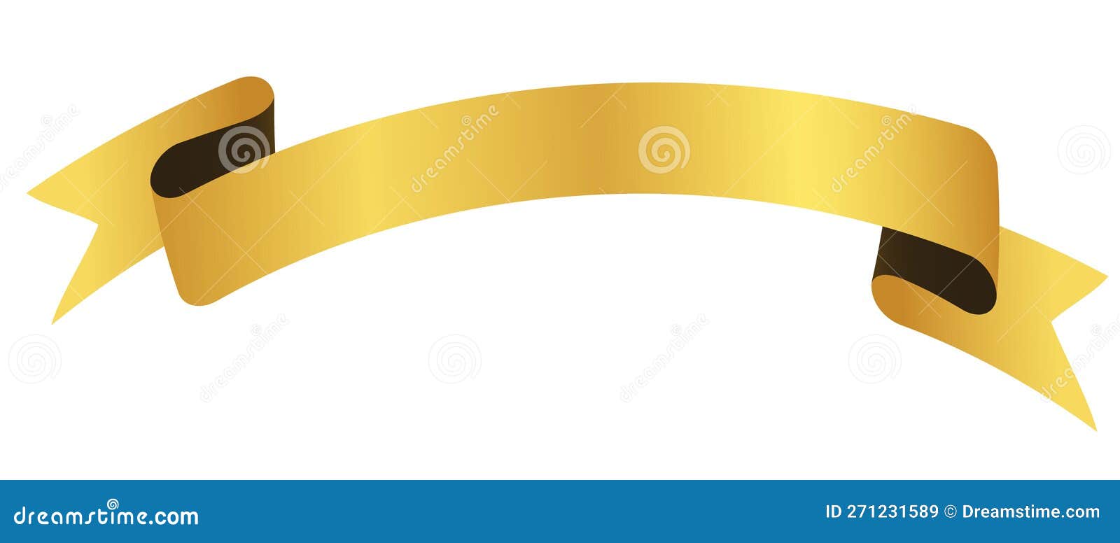 Gold Colored Ribbon Banner Label Stock Vector - Illustration of design ...